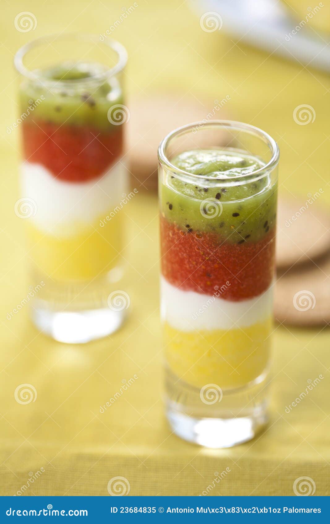 Mashed Fruit Cups without Mixing Stock Image - Image of home, unmixed ...