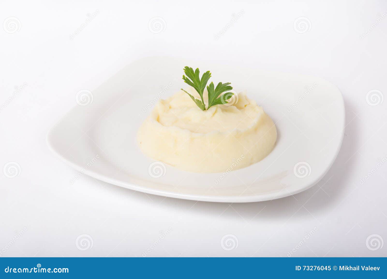 Mashed potato garnish stock image. Image of cooking, parsley - 73276045