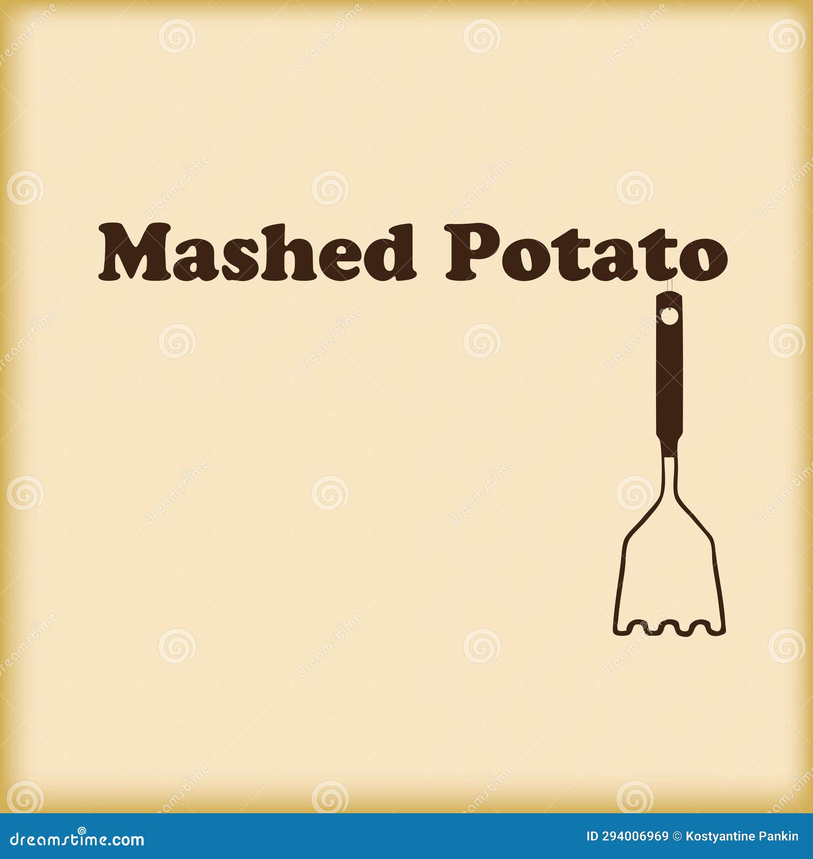 Mashed potato poster stock vector. Illustration of entertainment ...