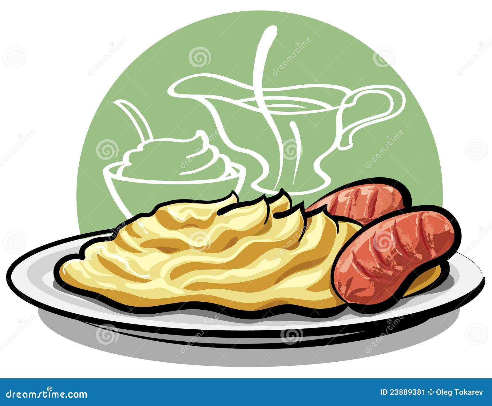 Mashed potatoes stock vector. Illustration of boiled - 23889381