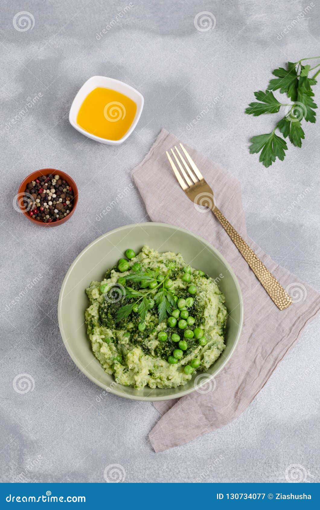 Mashed Potatoes with Green Peas Stock Image - Image of mashed, pepper ...