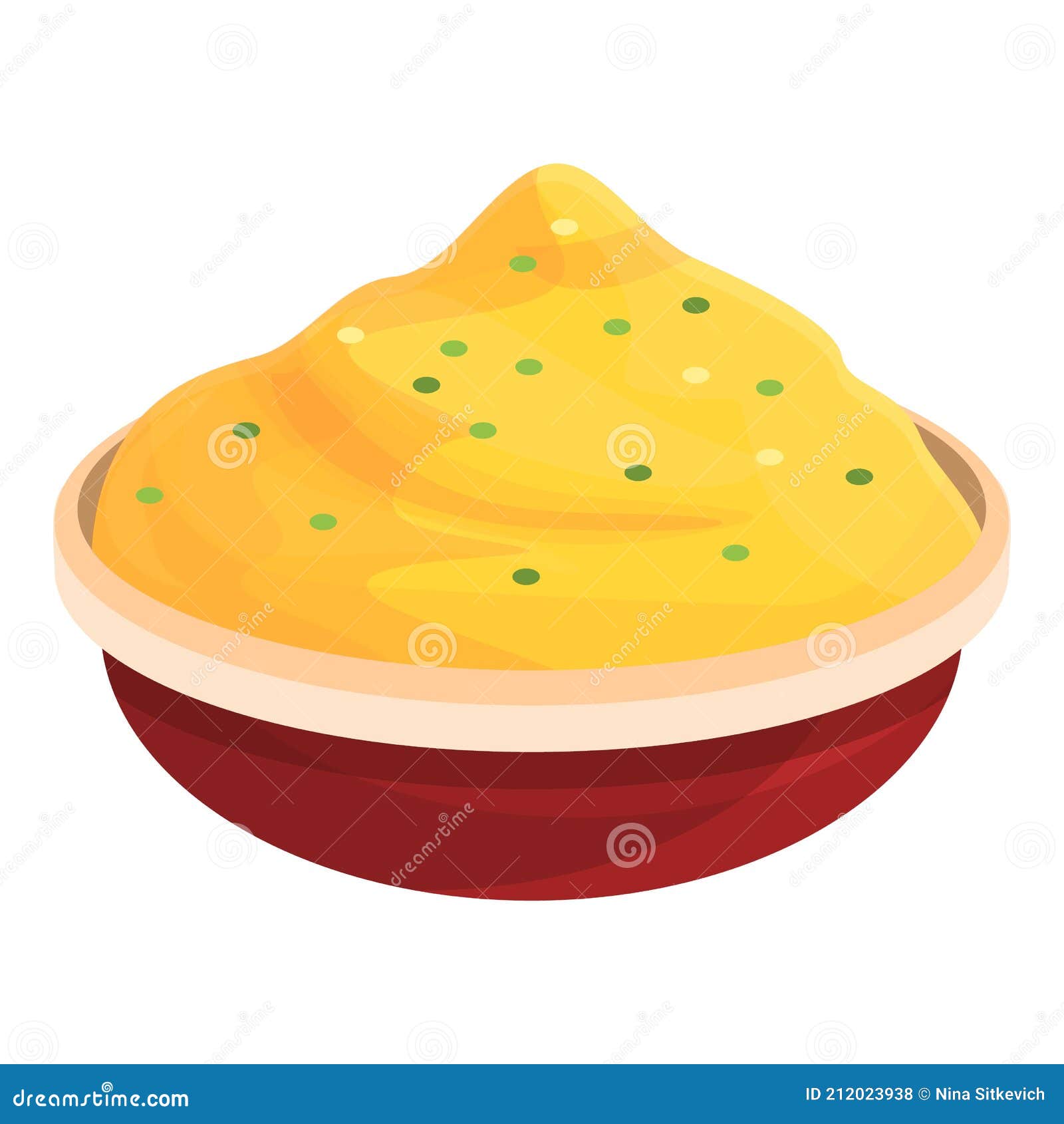 Mashed Potatoes Icon, Cartoon Style Stock Vector - Illustration of ...