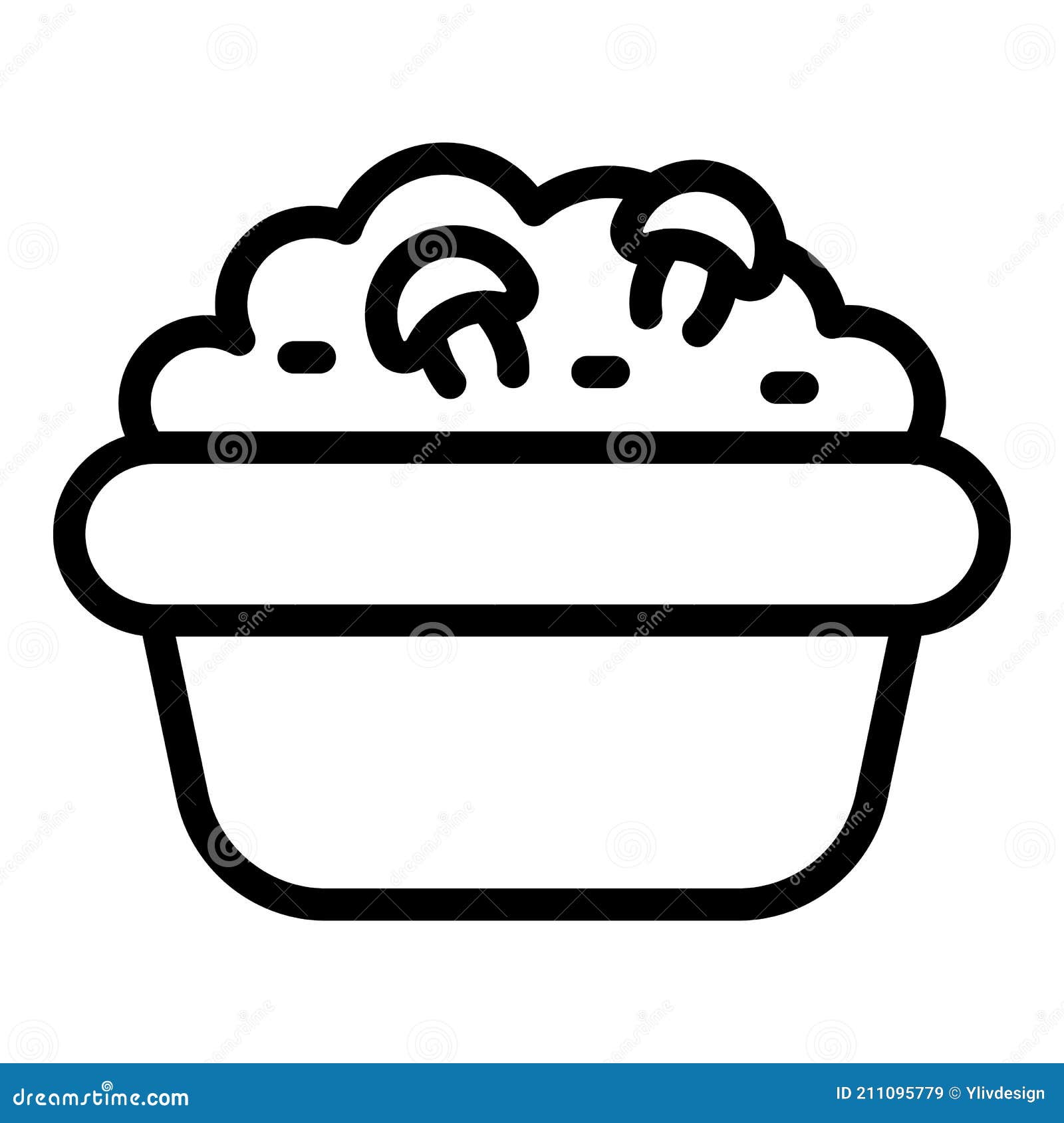 Mashed Potatoes Icon, Outline Style Stock Vector - Illustration of ...