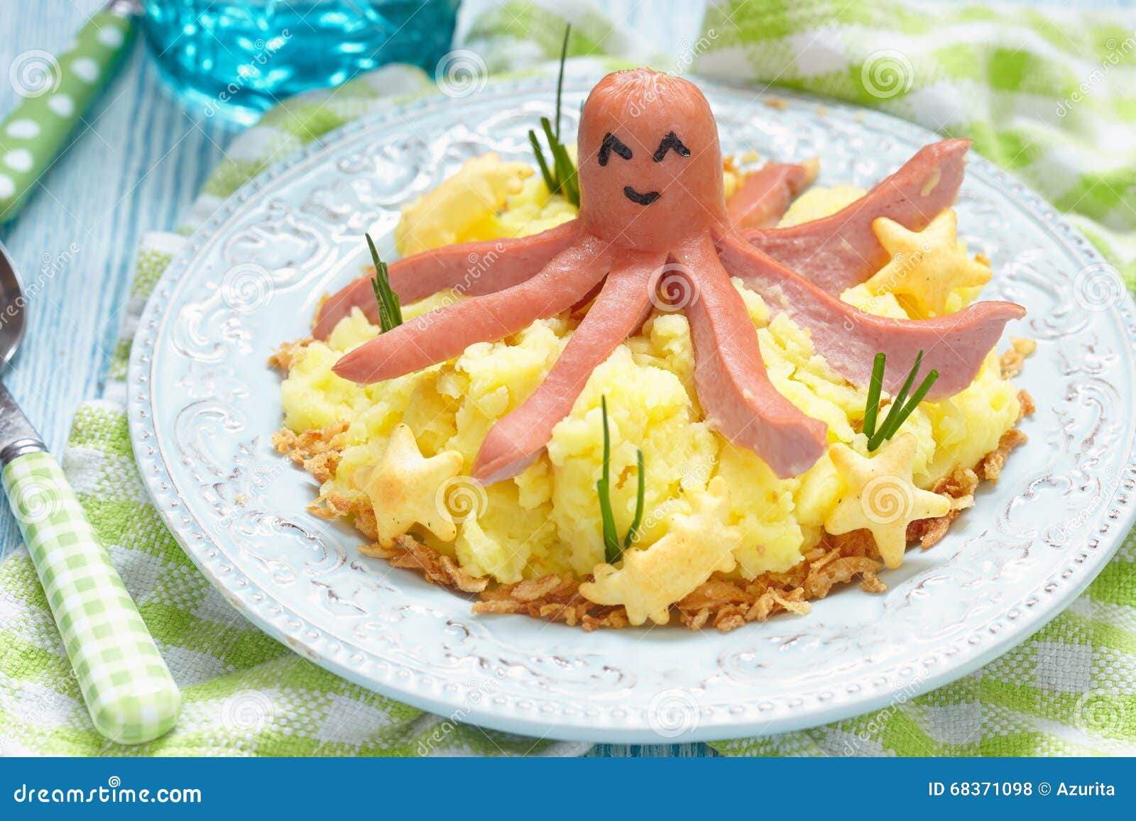 Mashed potatoes for kids stock photo. Image of smile - 68371098