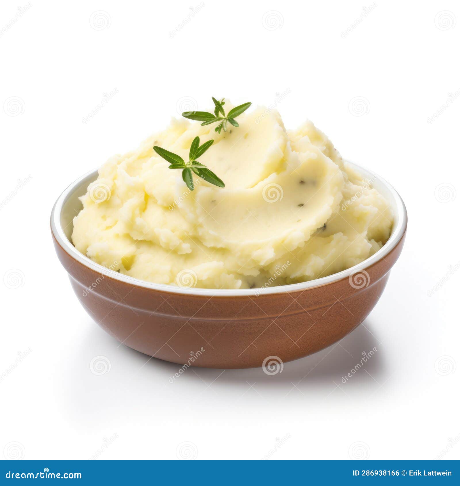Mashed Potatoes on Plain White Background - Product Photography Stock ...