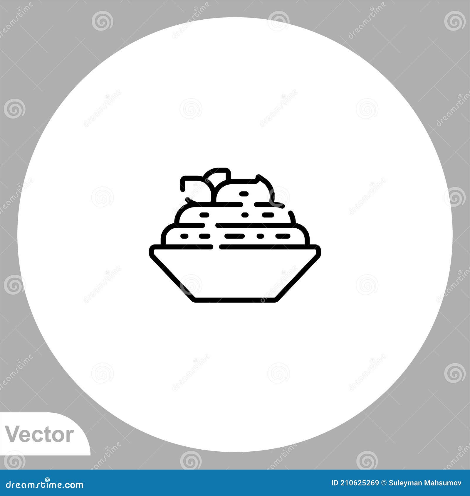 Mashed Vector Icon Sign Symbol Stock Vector - Illustration of mashed ...