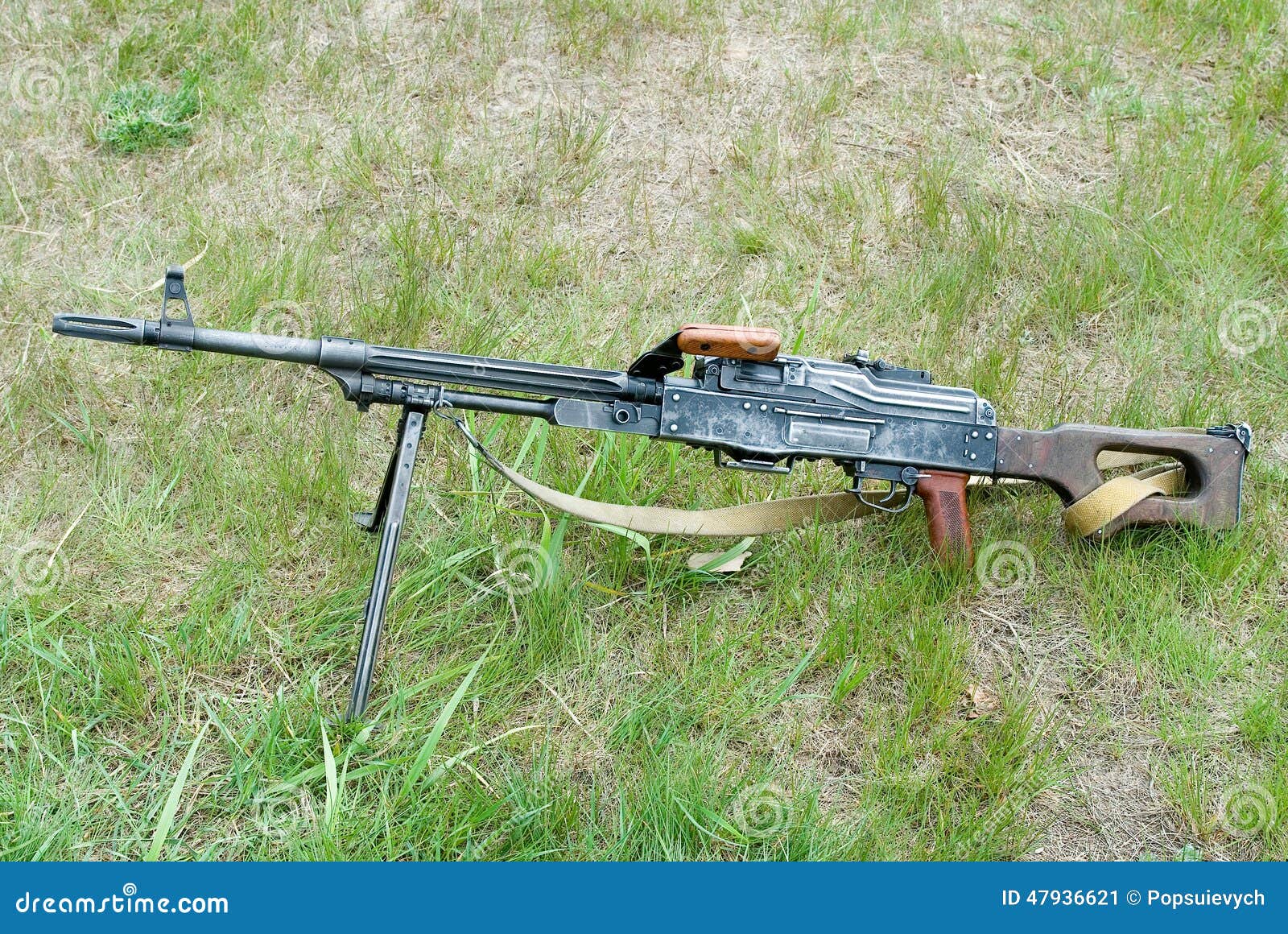 Mashine gun PK. stock image. Image of handle, soviet - 47936621