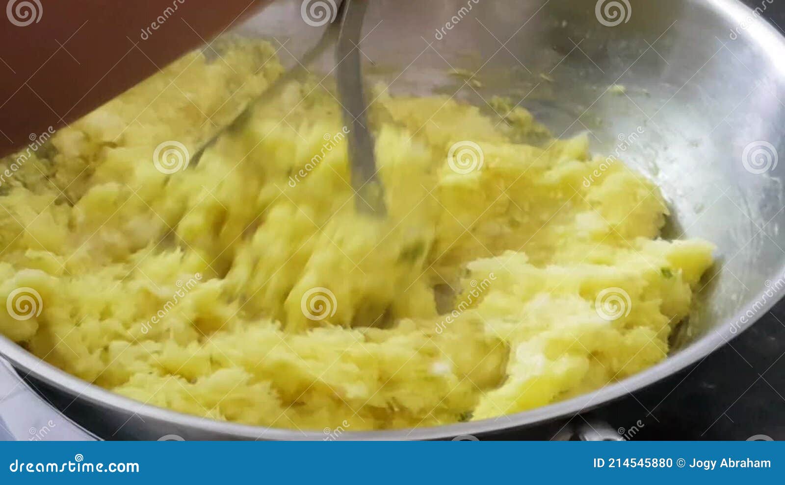 Mashing of Boiled Tapioca with Coconut Masala Stock Footage - Video of ...