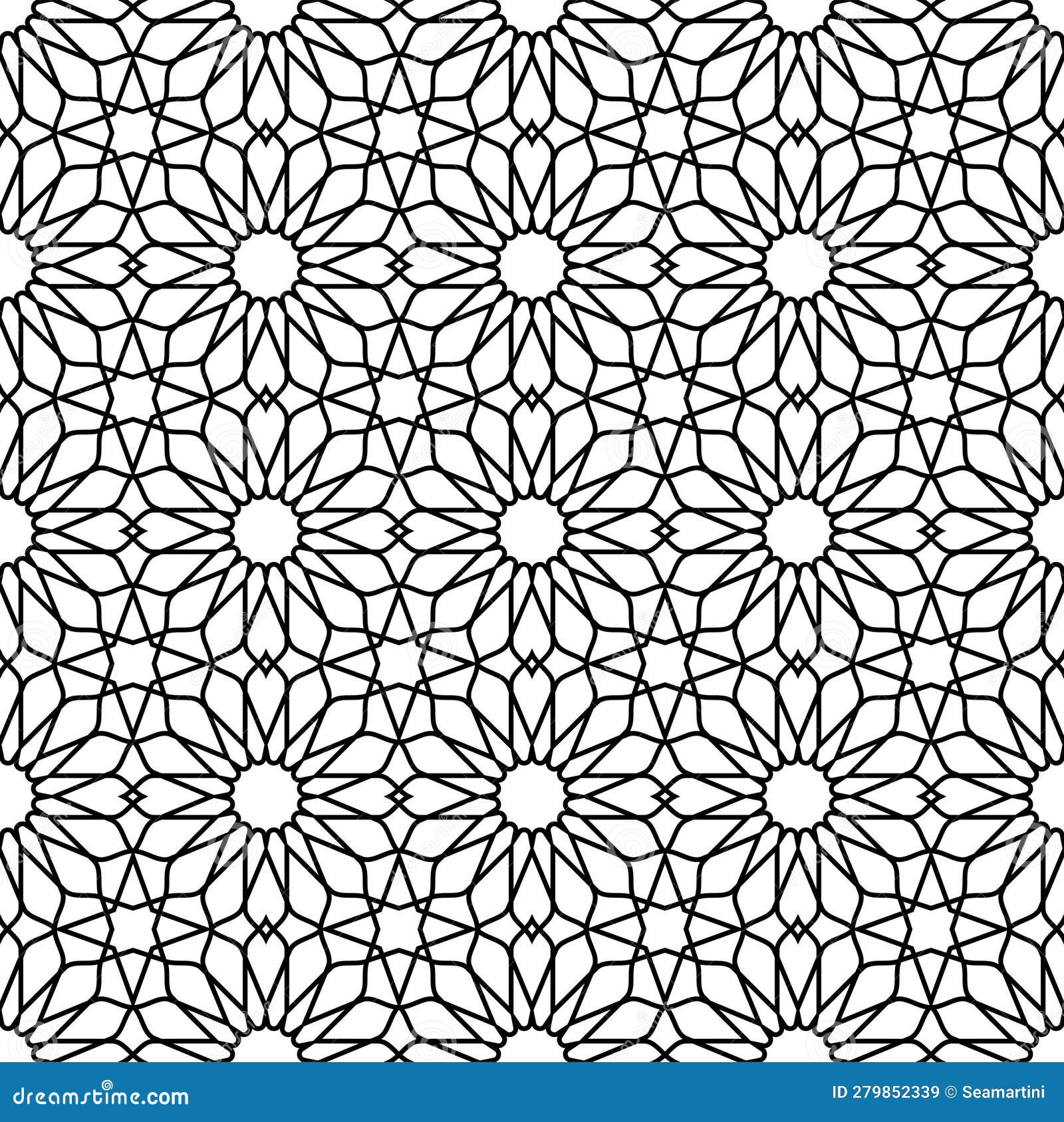 Mashrabiya Arabesque Arabic Seamless Pattern Stock Vector ...