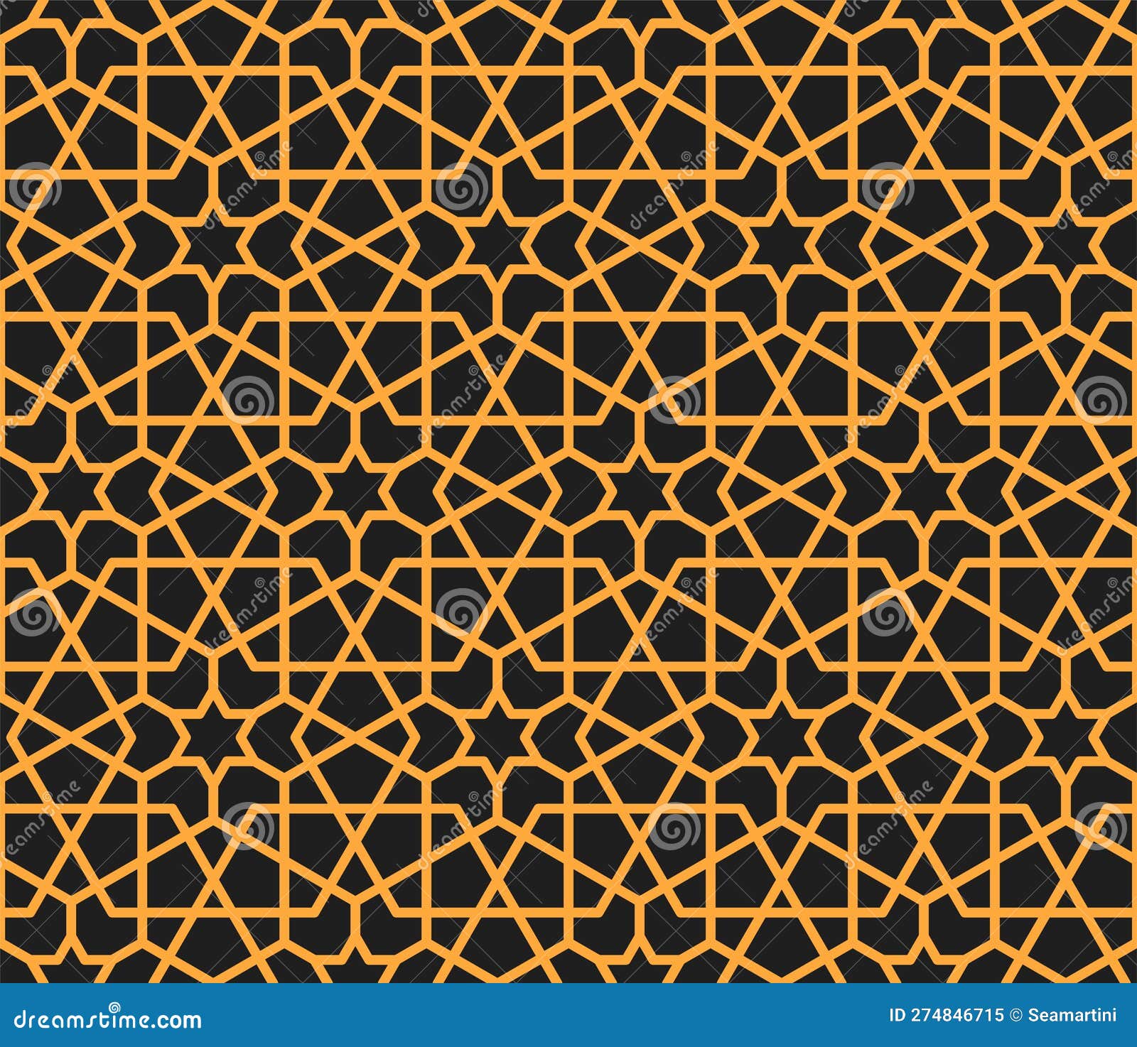 Mashrabiya Pattern or Arabesque Arabic Ornament Stock Illustration ...