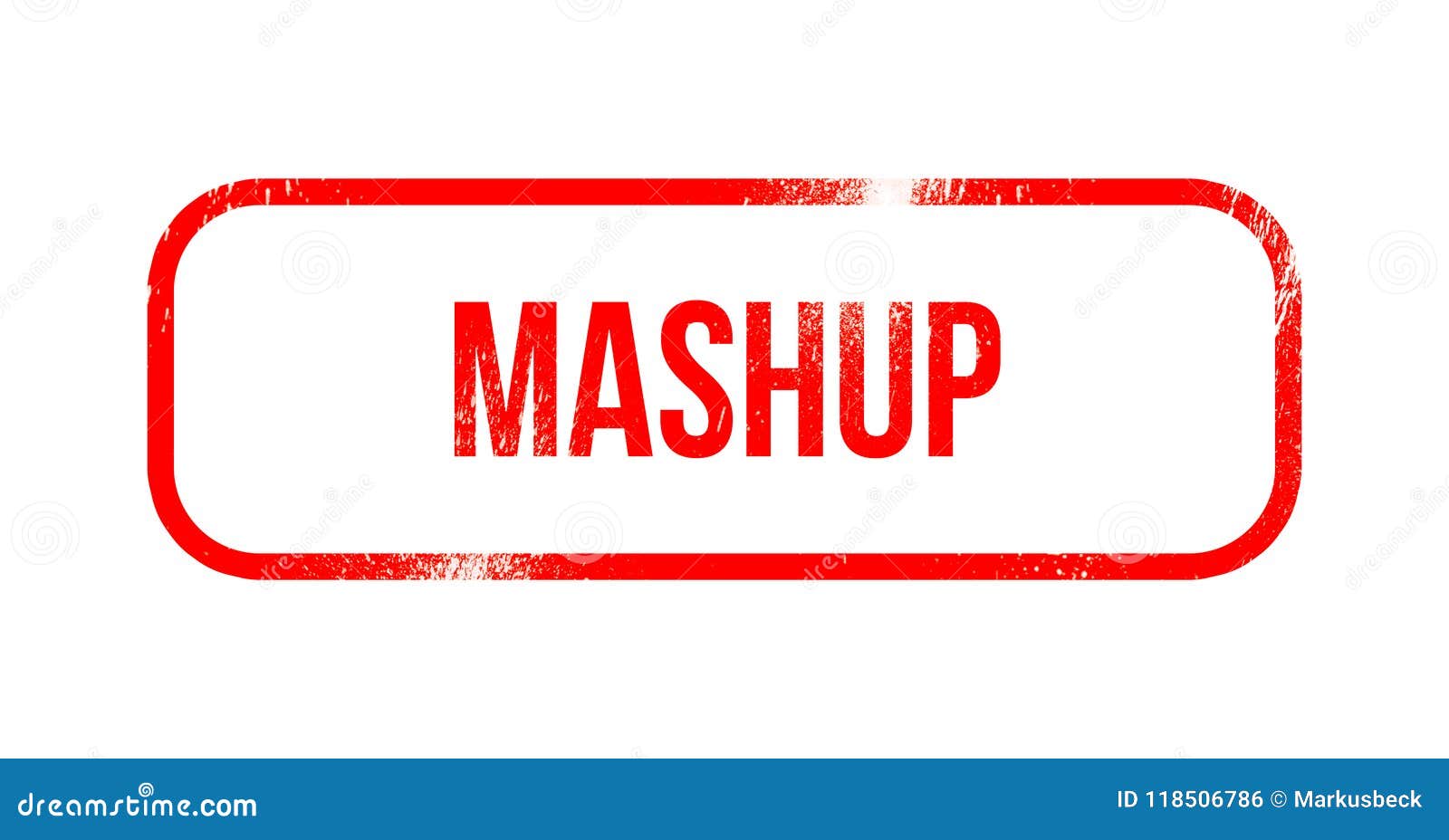 Mashup - Red Grunge Rubber, Stamp Stock Illustration - Illustration of ...