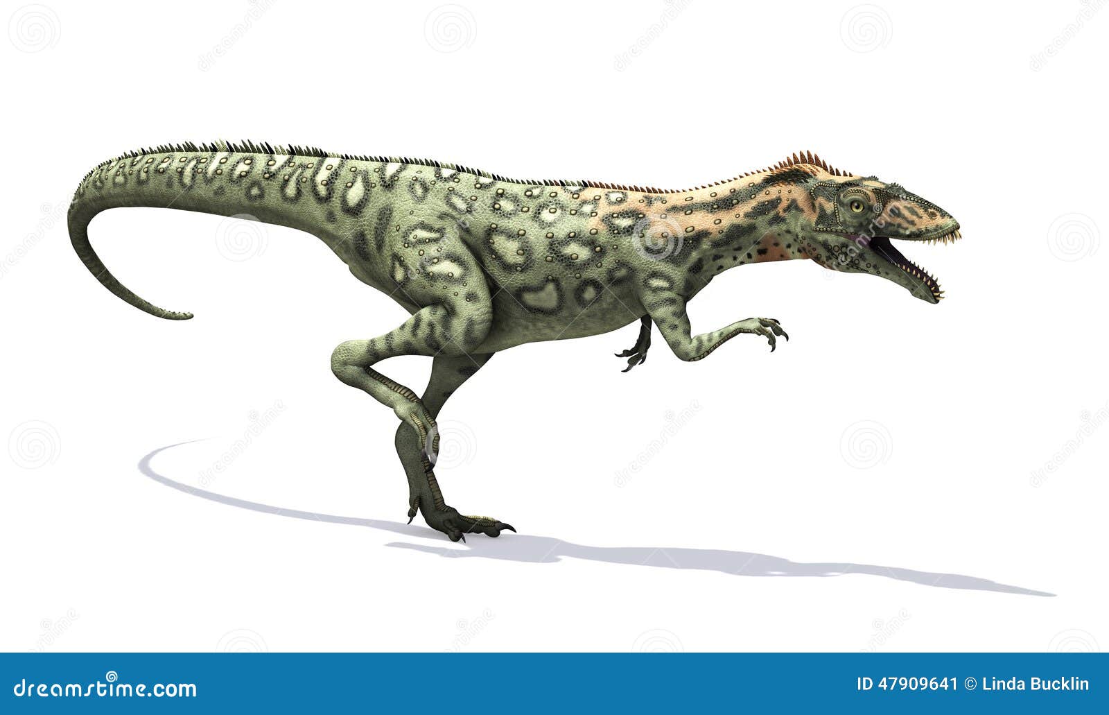 Masiakasaurus Dinosaur Running Stock Illustration - Illustration of ...