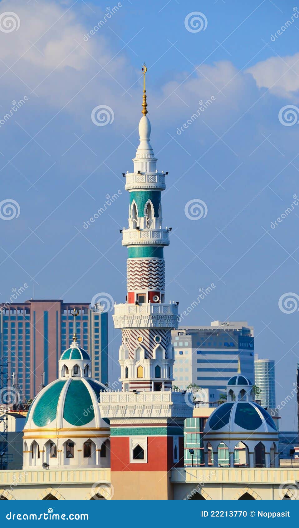 The masjid in Bangkok stock photo. Image of blue, landmark - 22213770