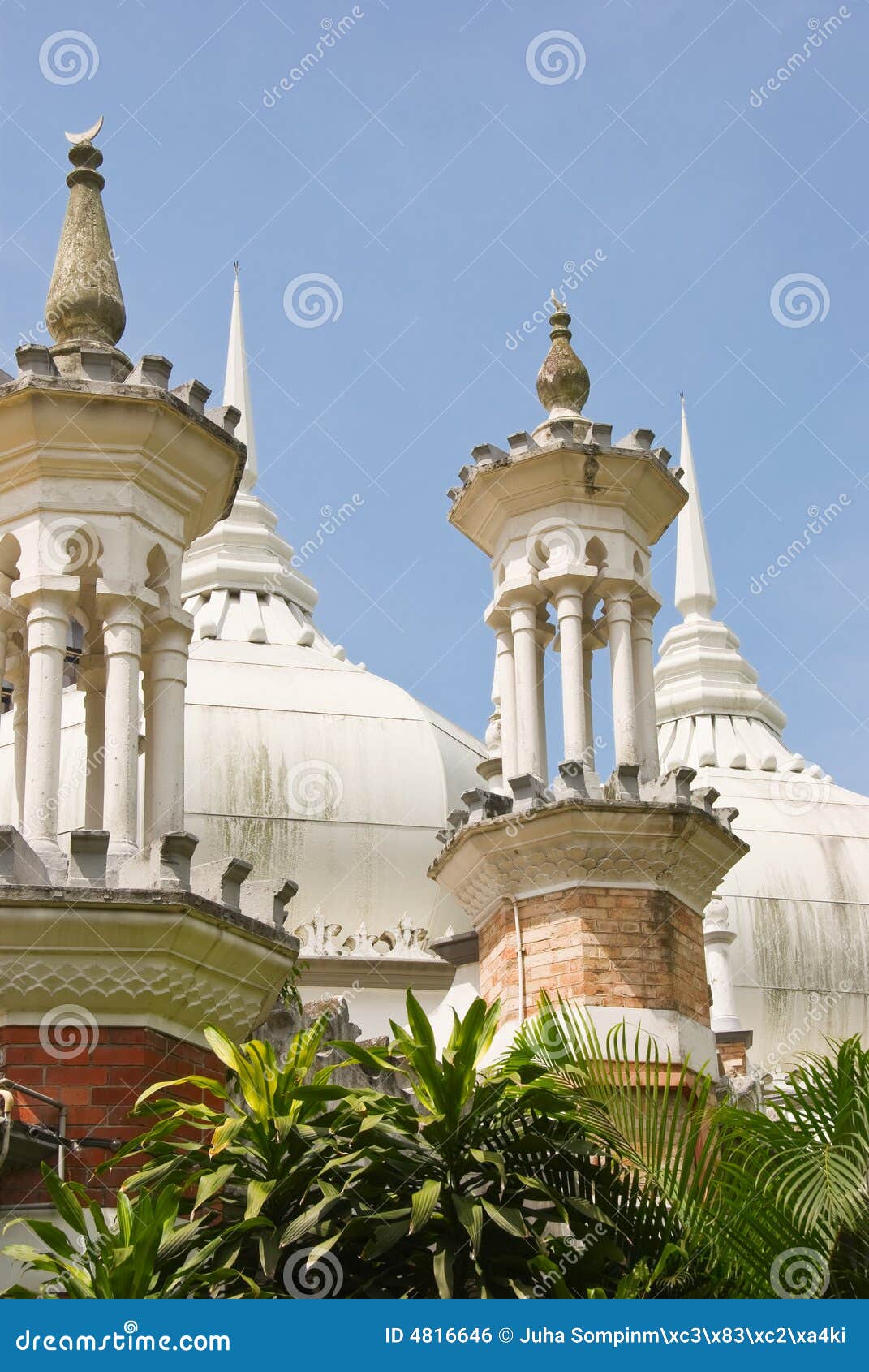 Masjid Jamek Moschee, Kuala Lum Stockfoto - Bild von moslems, berühmt ...