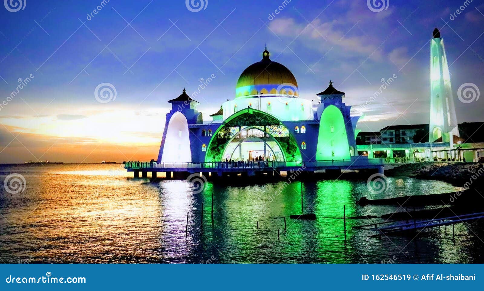 Masjid Selat Malacca stock image. Image of masjid, mosque - 162546519