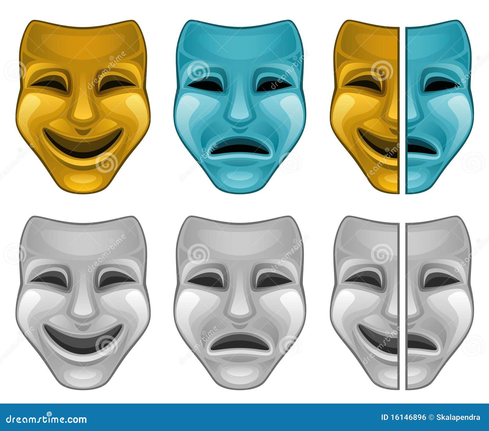 Mask stock vector. Illustration of carnival, face, emotion - 16146896