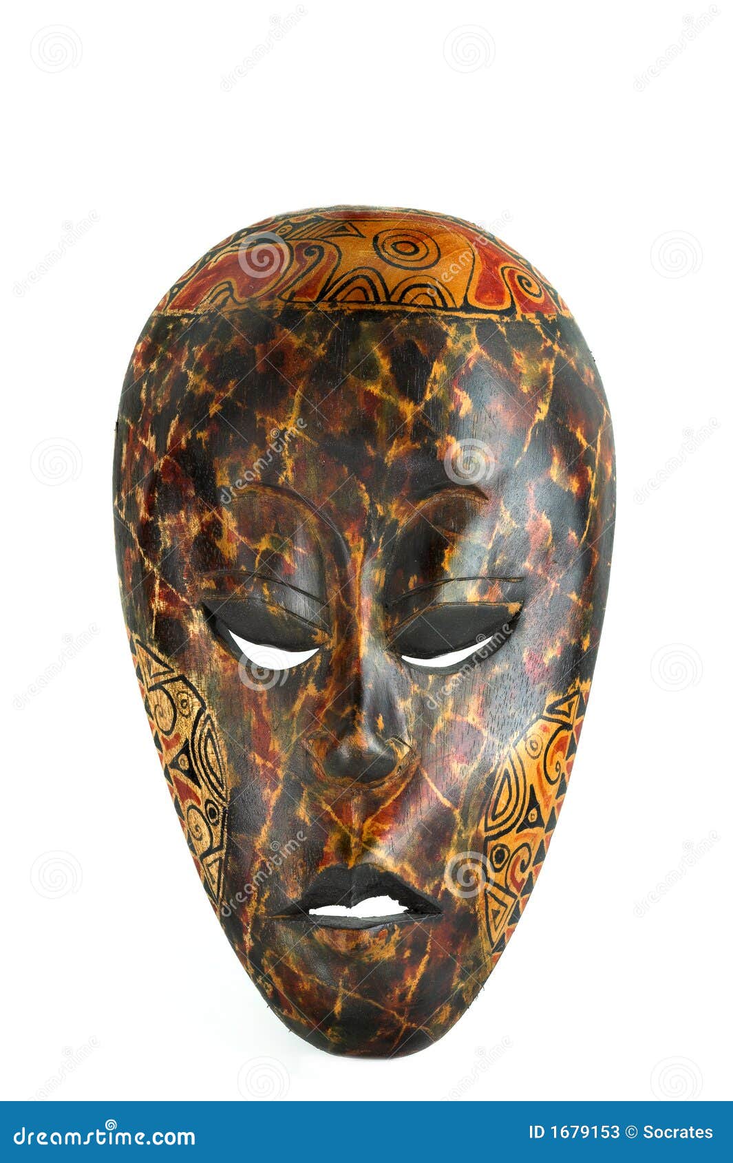 Mask stock image. Image of cultural, carved, morocco, grain - 1679153
