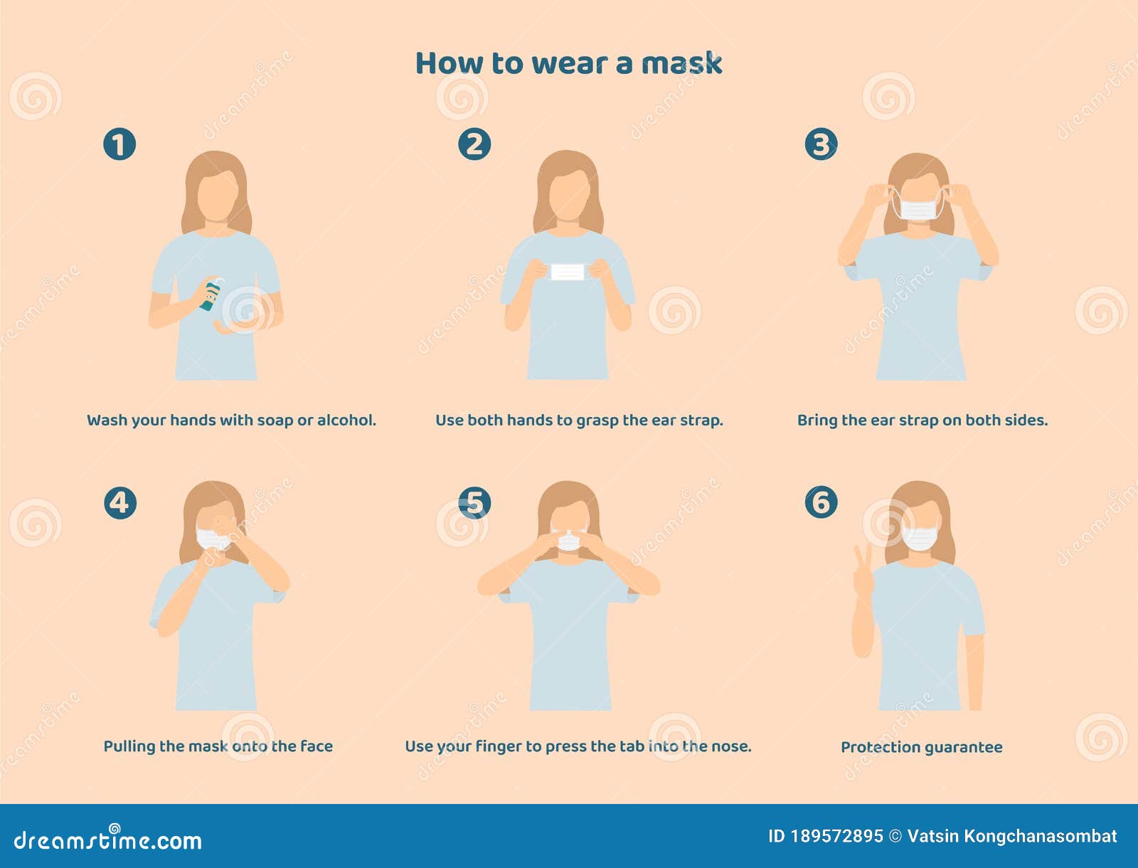 How to remove the mask stock vector. Illustration of coronavirus ...