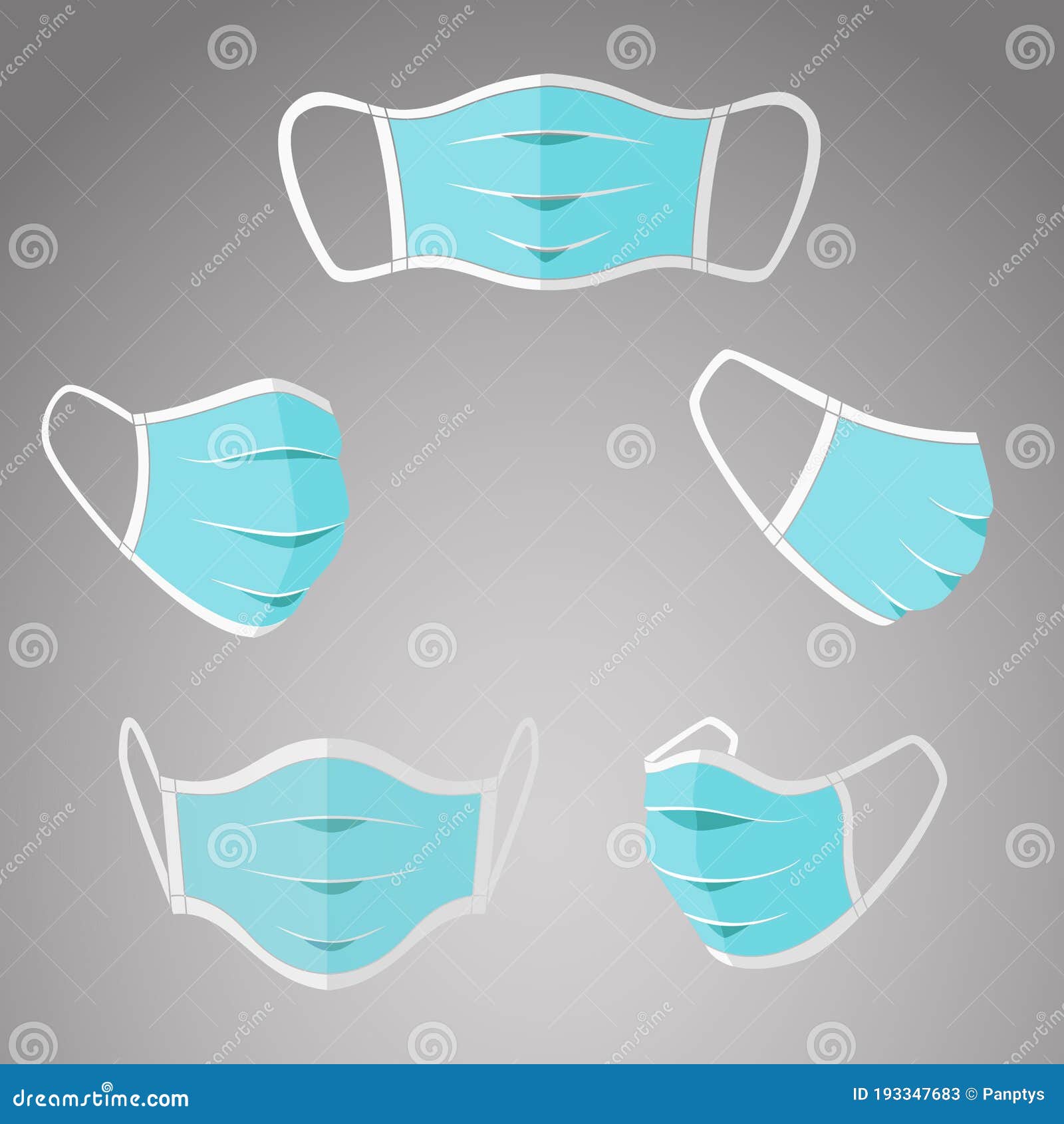 Mask Vector Icon Set. Objects on Neutral Background. Stock Vector ...