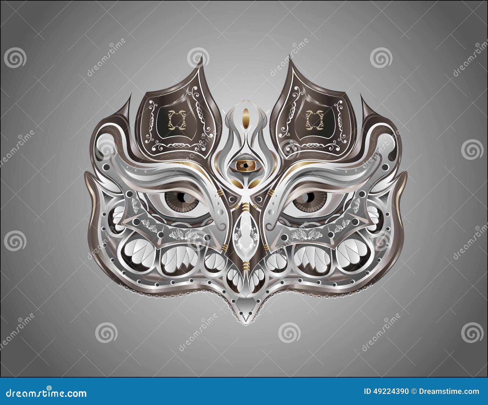 Mask abstract stock illustration. Illustration of shadows - 49224390