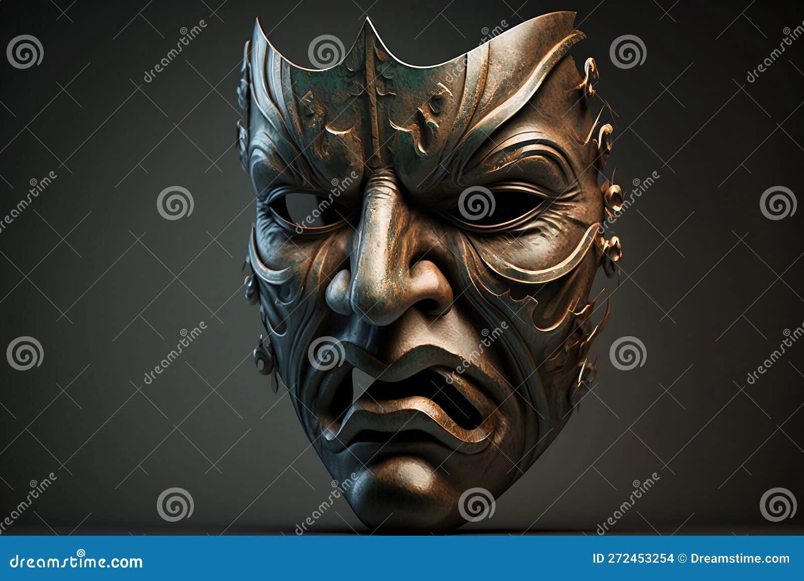 Mask stock illustration. Illustration of sculpture, mask - 272453254
