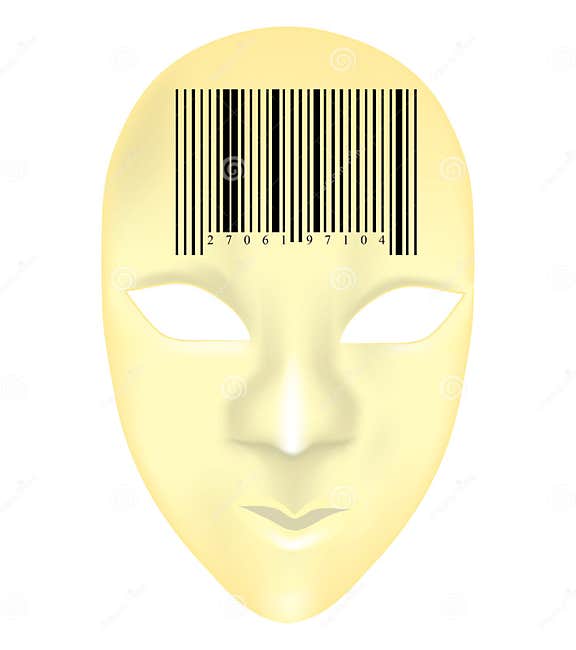 Mask barcode stock illustration. Illustration of costume - 54044127