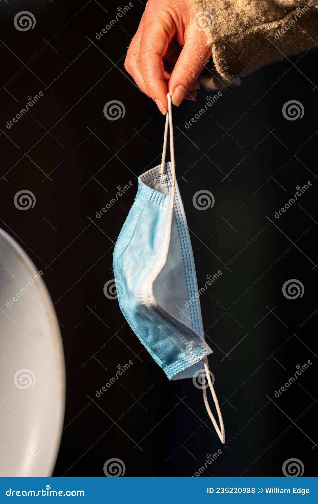 Mask in Bin, Rubbish, Garbage and Trash Stock Photo - Image of covid ...