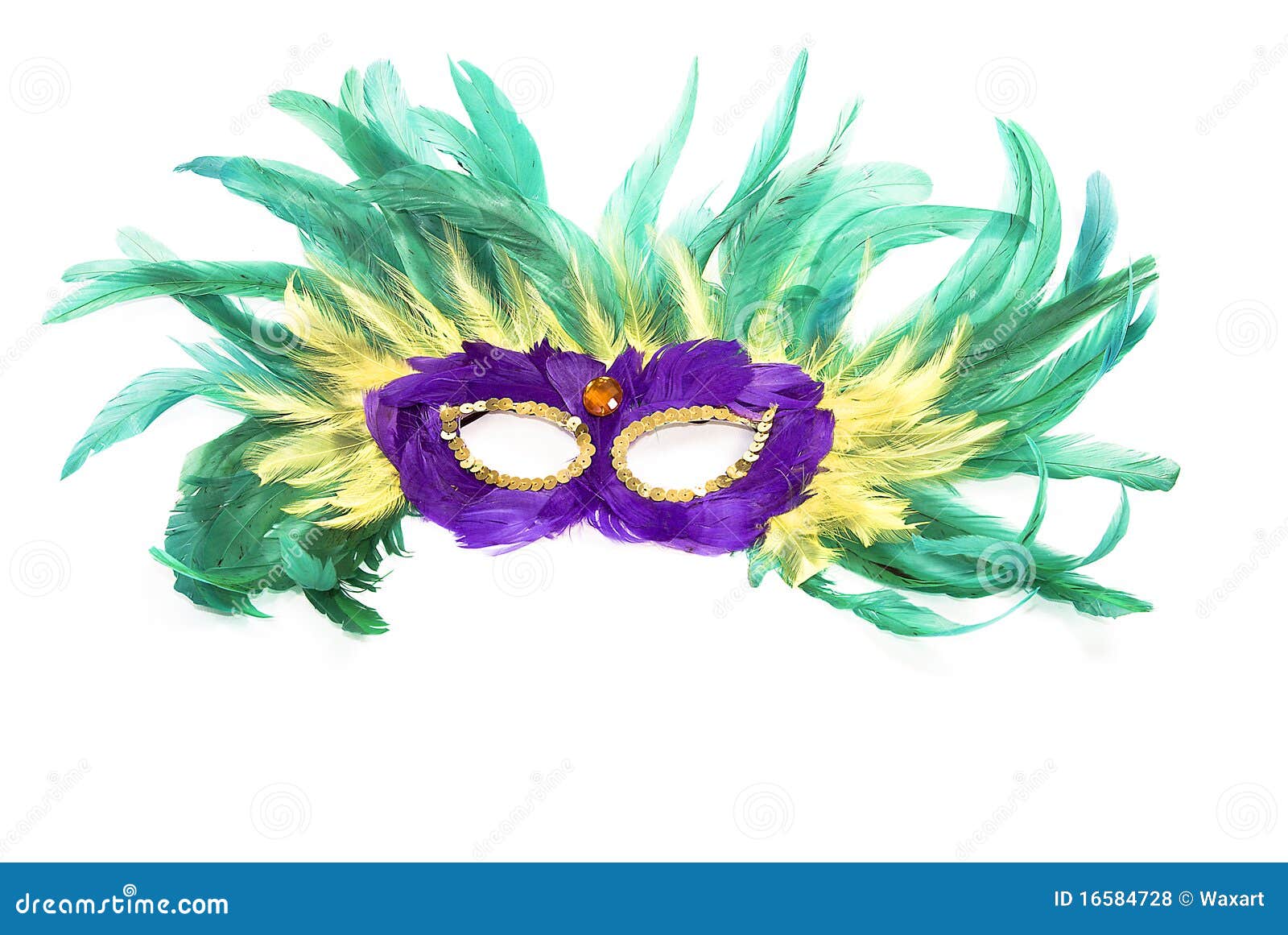 Mask of Colorful Feathers and Sequins Stock Photo - Image of costume ...
