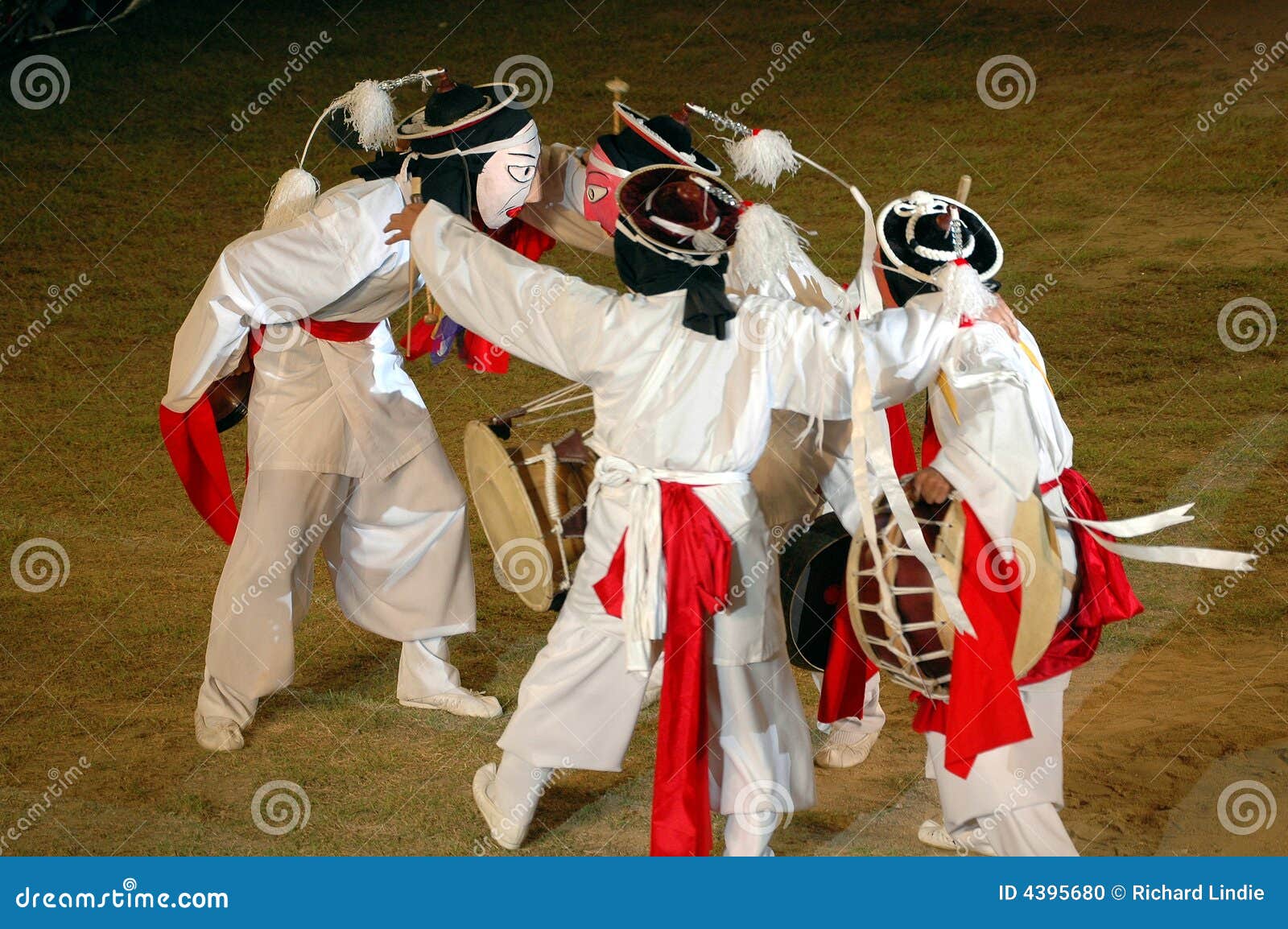 Mask dance stock photo. Image of asia, korea, show, percussion - 4395680