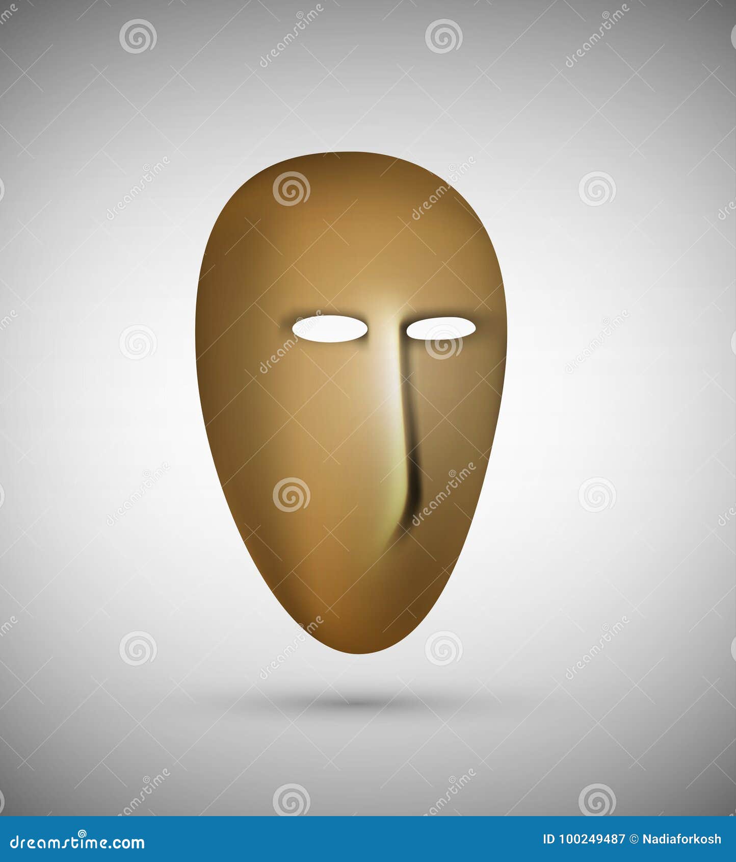 The Mask, Empty Face No Feelings, No Emotions Inside, Stock Vector ...