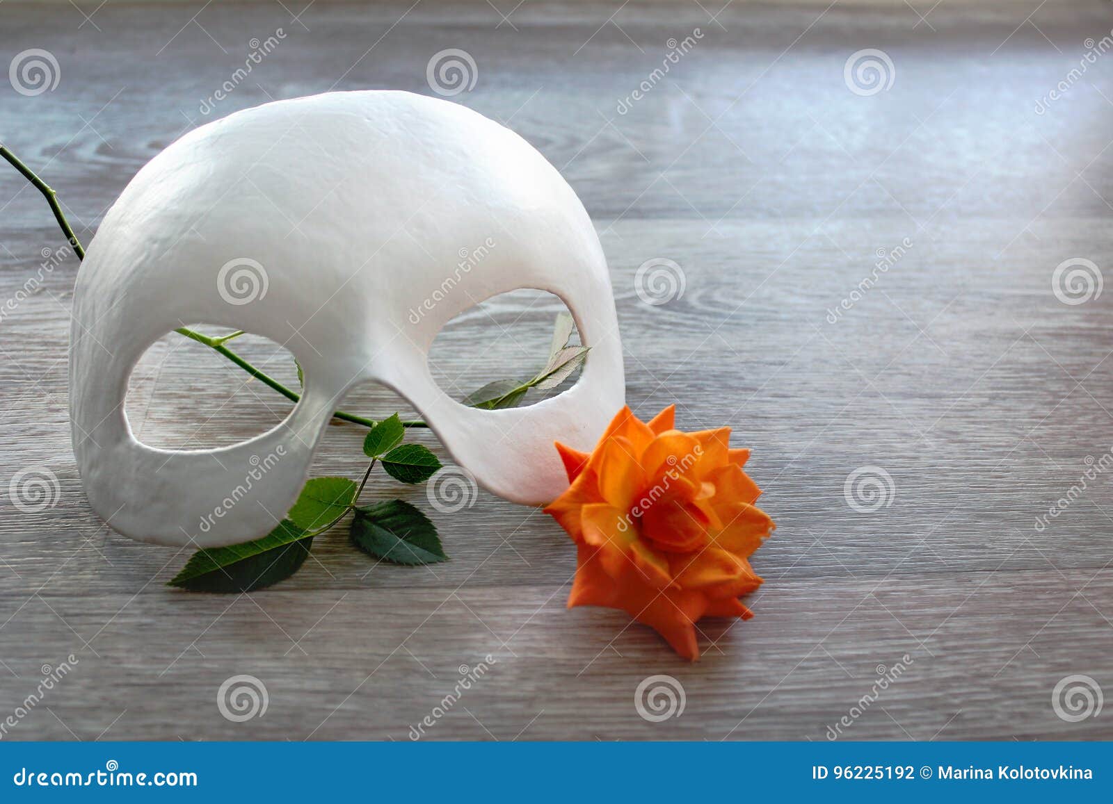 Mask on the face. stock photo. Image of flowers, background - 96225192
