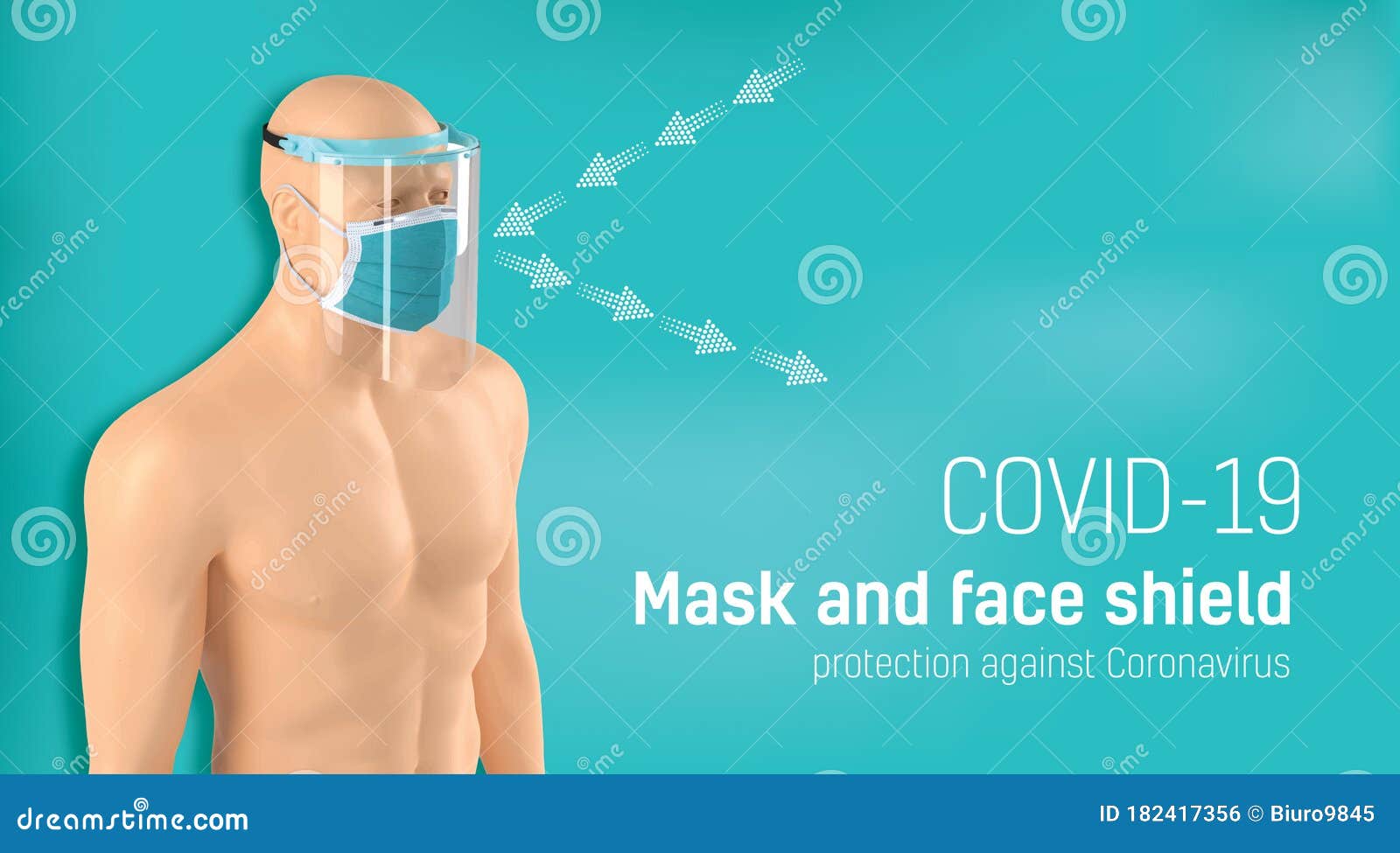 Surgical Mask and Face Shield Protection Against Viruses and Bacterias ...