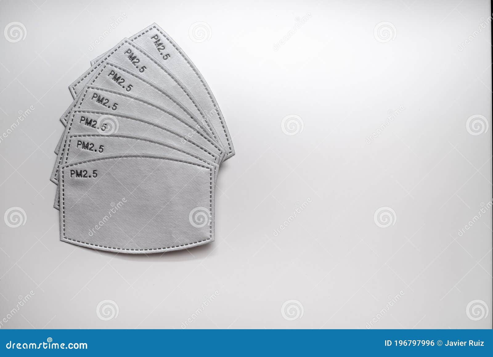 Mask Filters PM 2.5 for Reusable Textile Face Mask with Filters on a ...