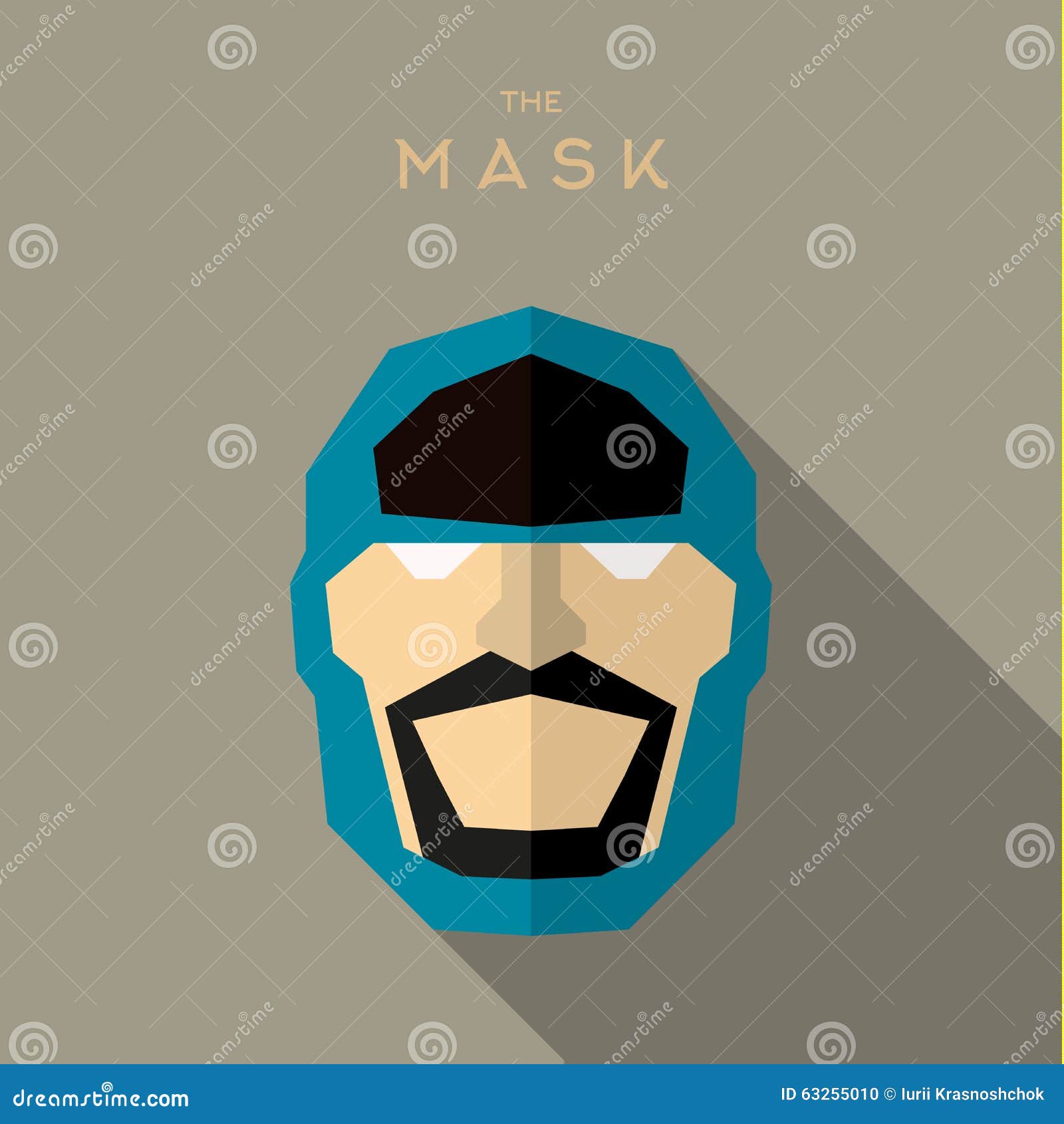 Mask Flat Hero Villain Superhero Style Icon Vector | CartoonDealer.com ...