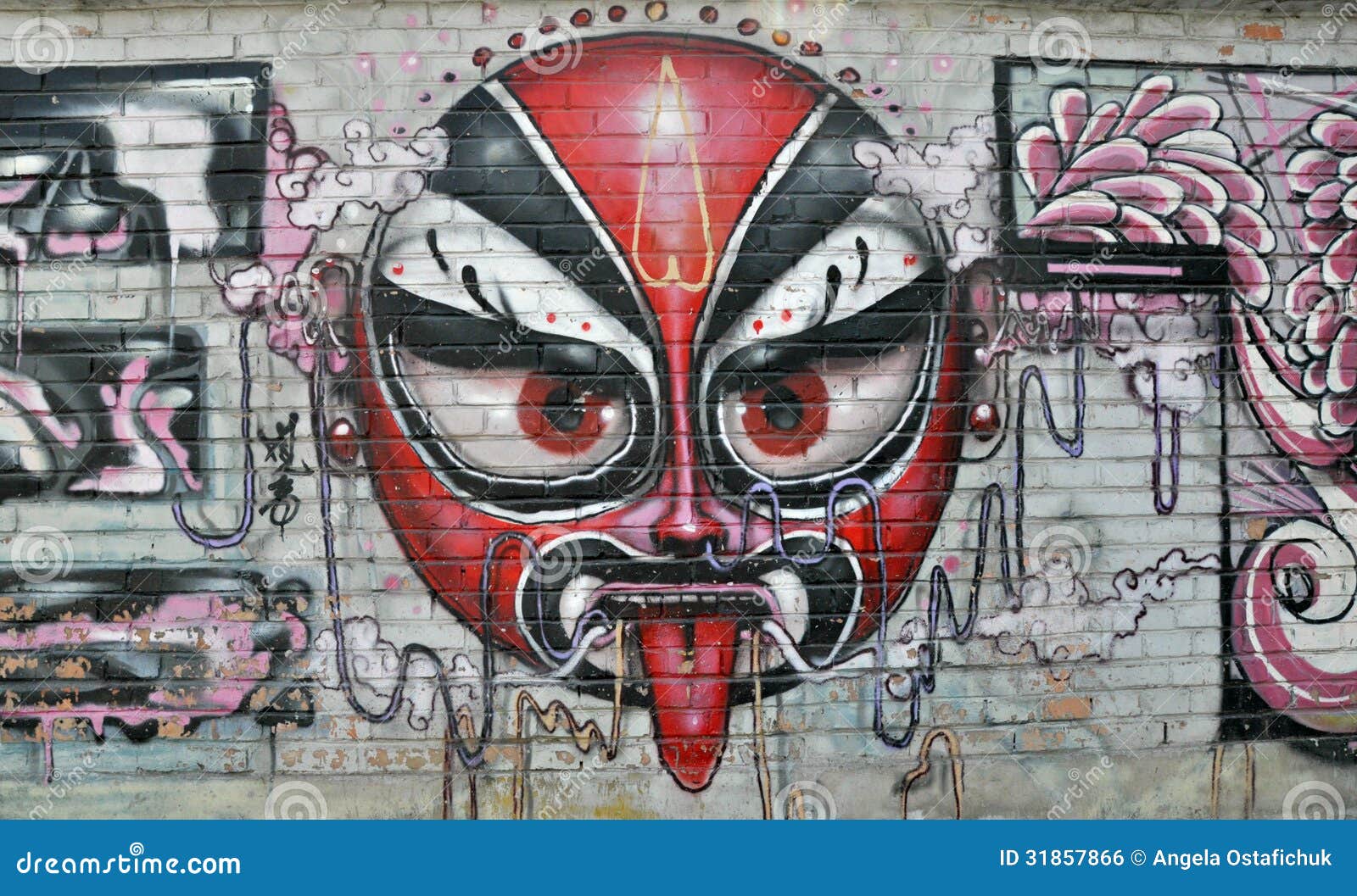 Mask Graffiti editorial photo. Image of mask, graffiti - 31857866