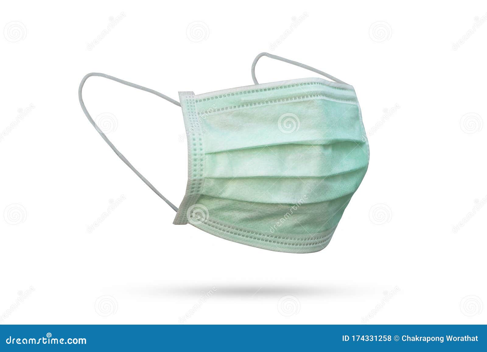 Mask Green Protection Antivirus Isolated White Background Stock Photo ...