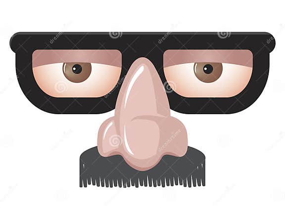 Mask of Groucho Marx stock vector. Illustration of isolated - 12318102