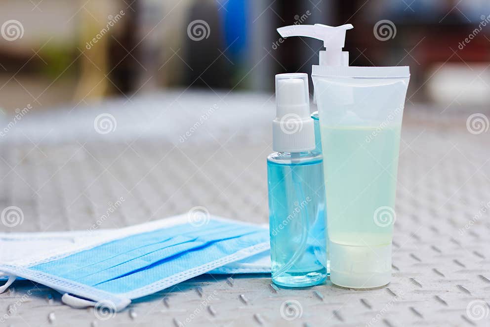 The Mask is on the Handlebar Motorcycle. Stock Image - Image of hygiene ...
