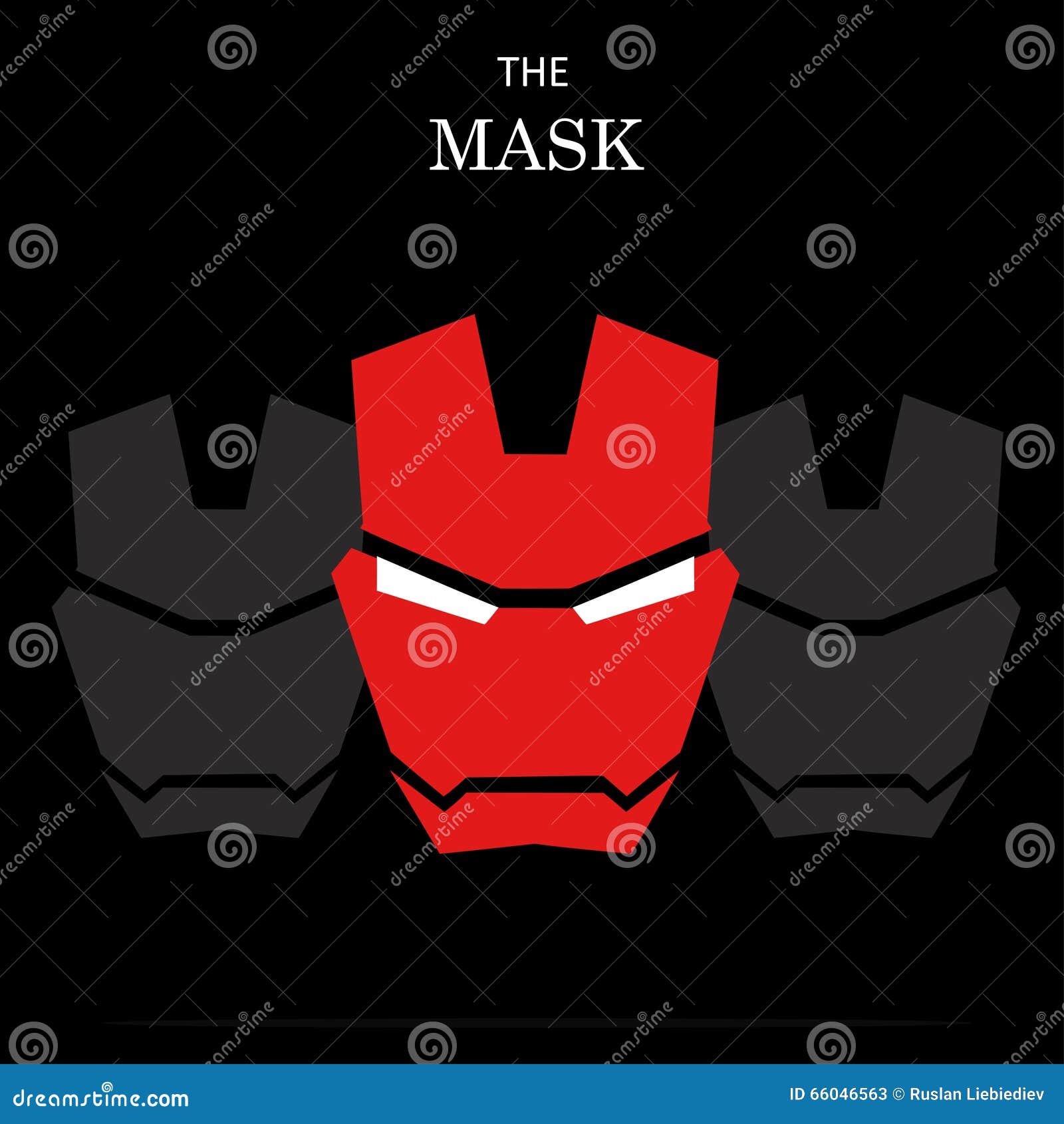 Mask Of Hero Or Villain Face Vector Illustration Isolated On A White ...