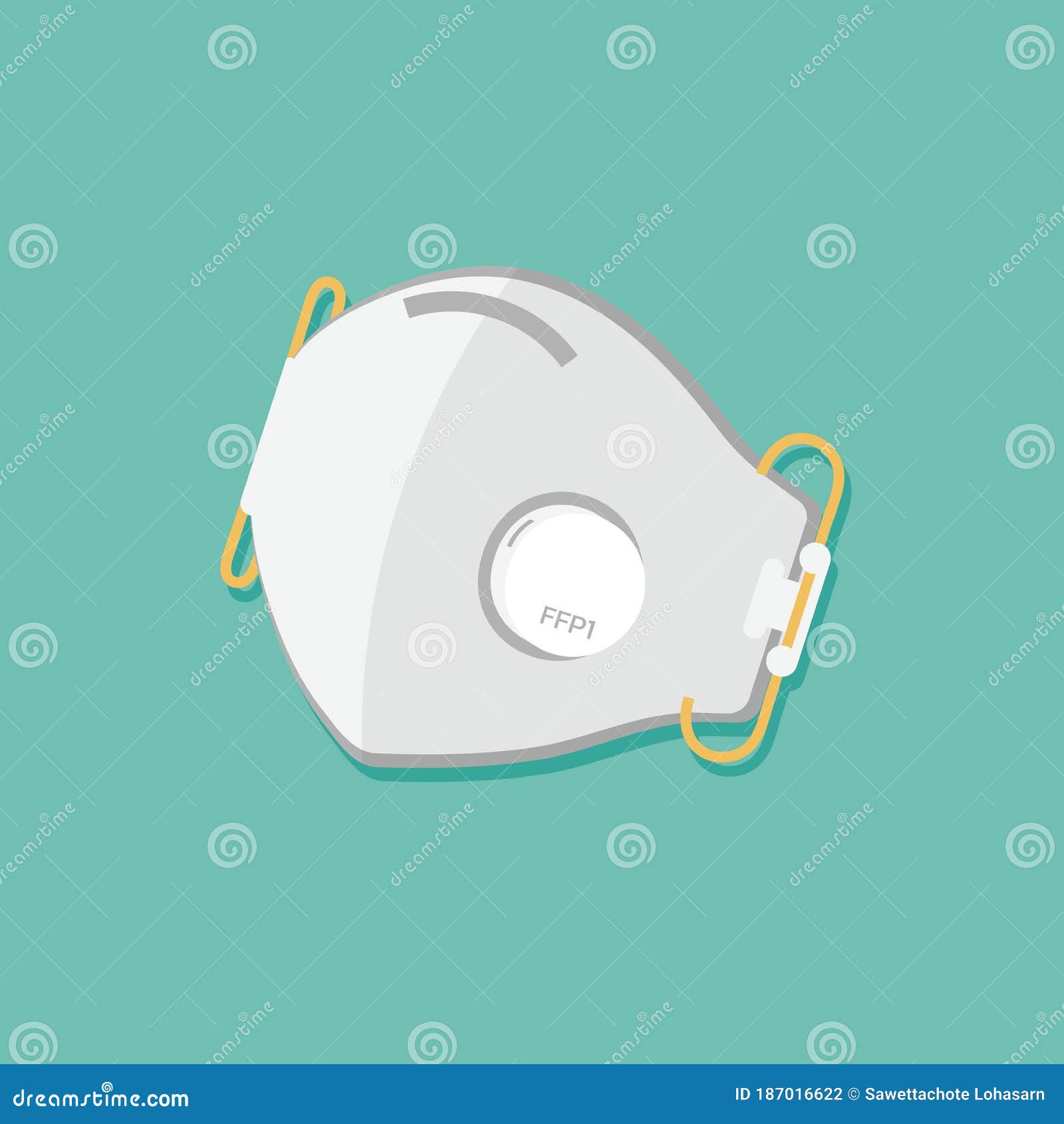 Breathing Protective Medical Respiratory Ffp1 Mask Stock Vector ...