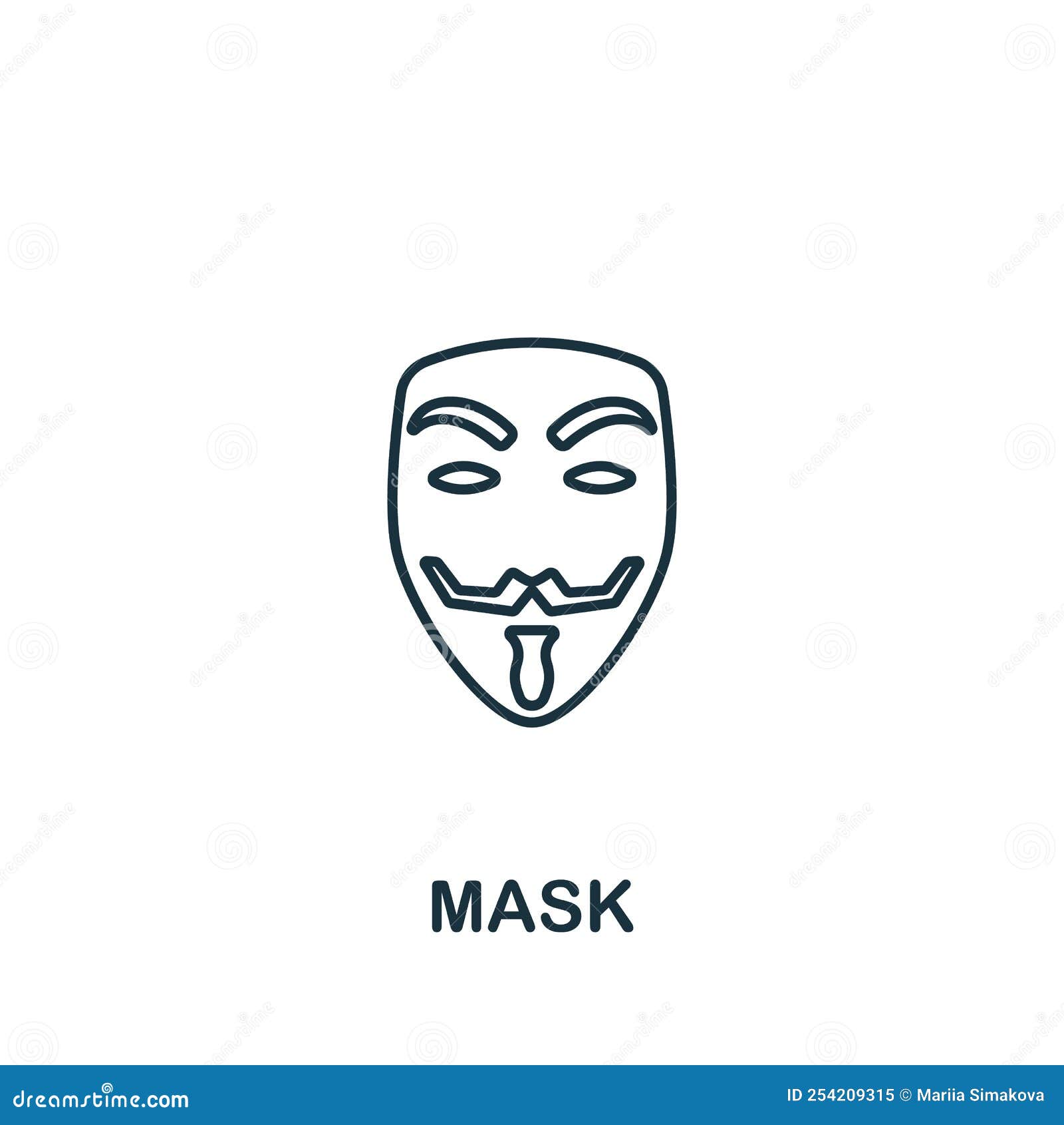 Mask Icon. Line Simple Line Protest Icon for Templates, Web Design and ...