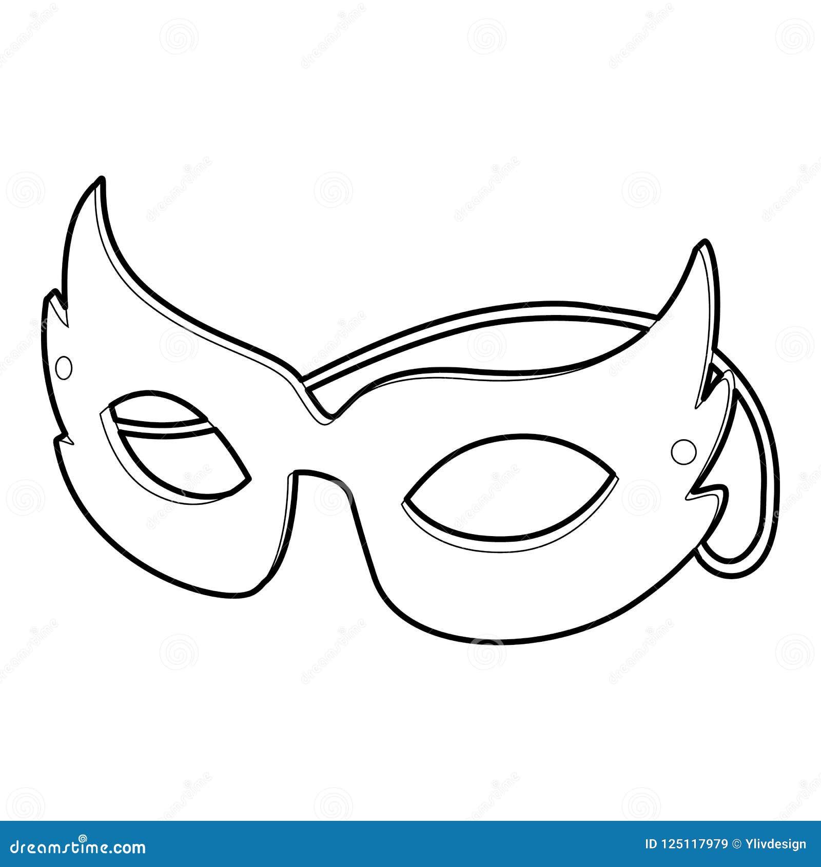 Mask icon, outline style stock illustration. Illustration of decoration ...