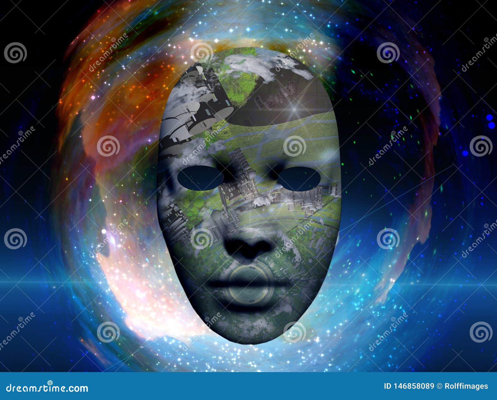 Mask stock illustration. Illustration of frontier, background - 146858089