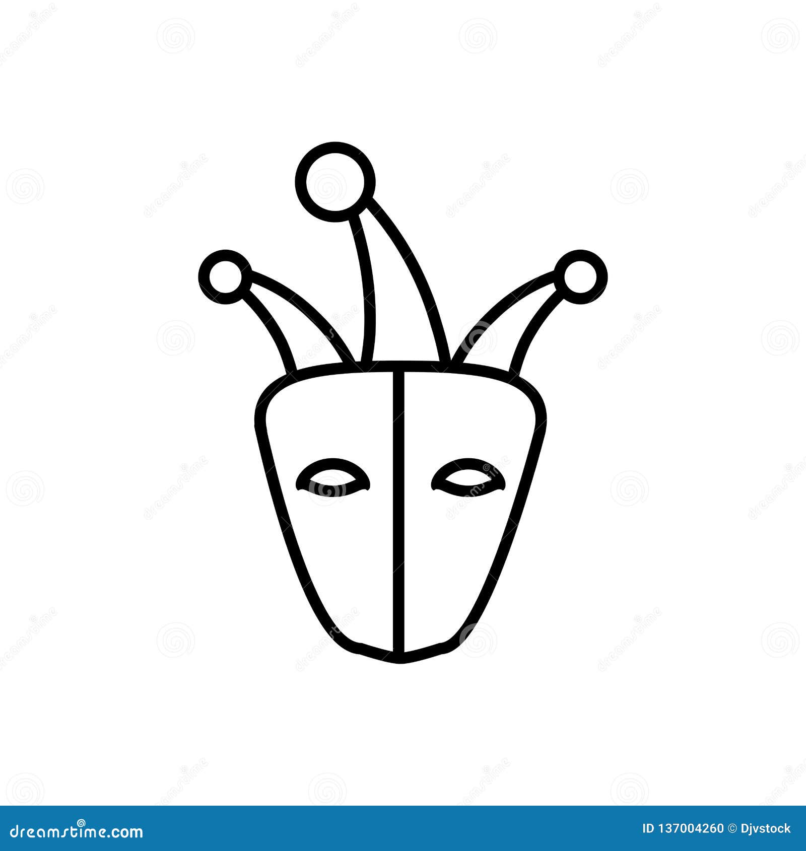 Mask Jester of Carnival Celebration Stock Vector - Illustration of ...