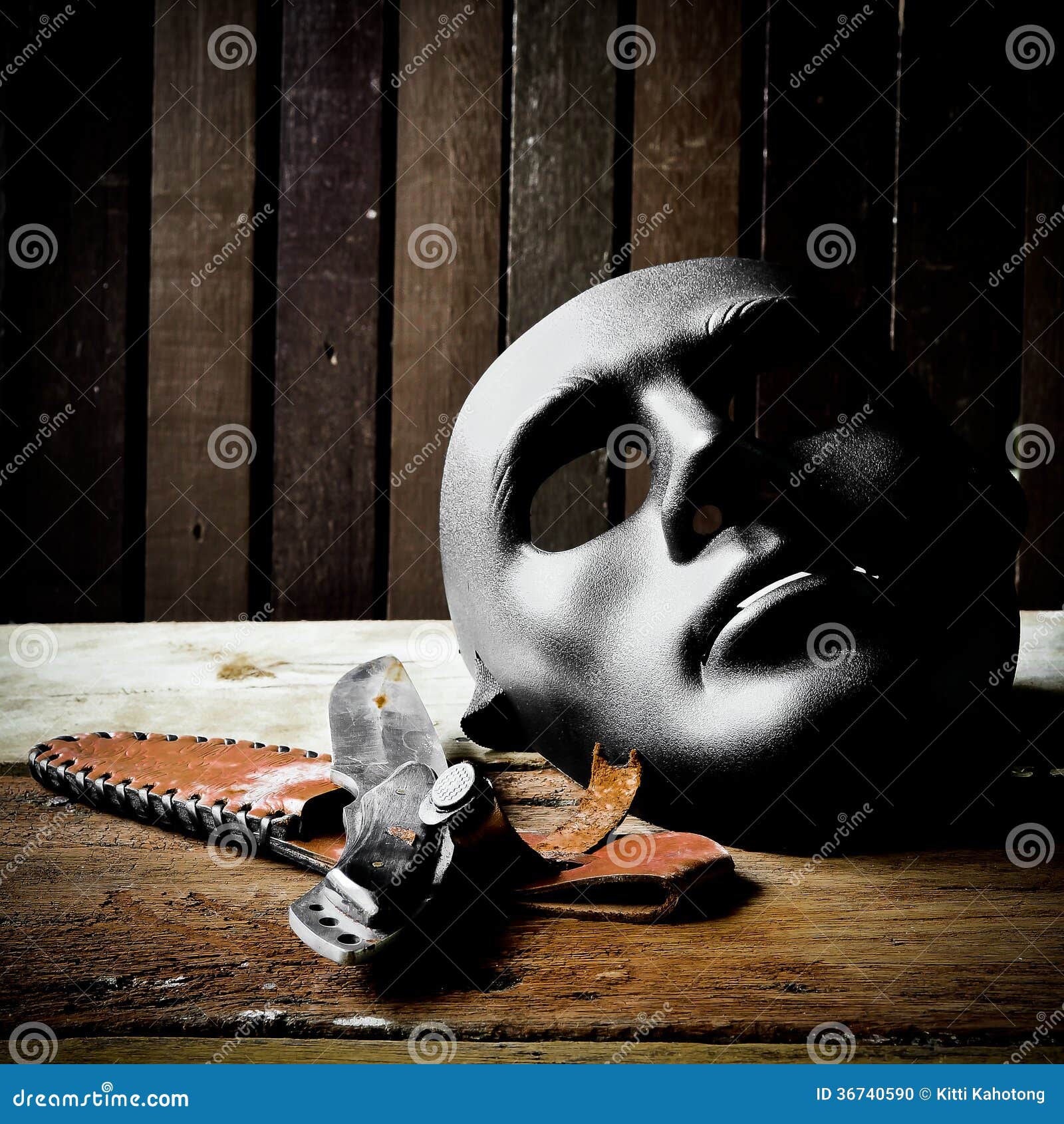 Mask with knife stock photo. Image of blue, dagger, mask - 36740590