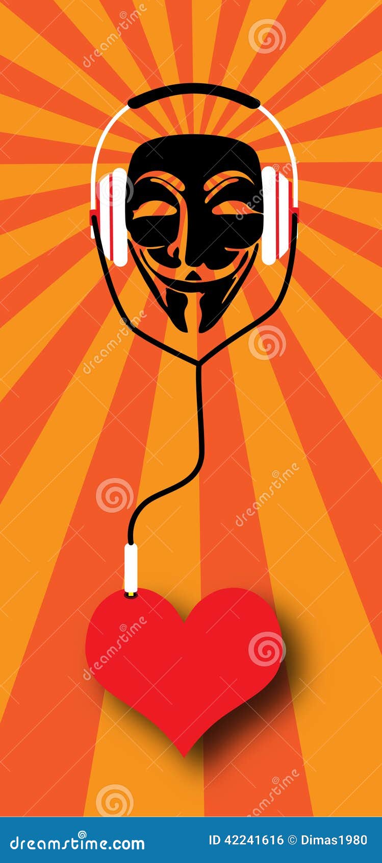Mask stock vector. Illustration of painting, vector, music - 42241616