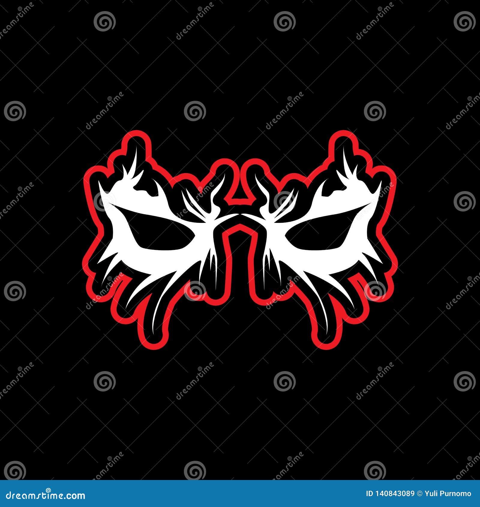 Mask logo design template stock vector. Illustration of sign - 140843089