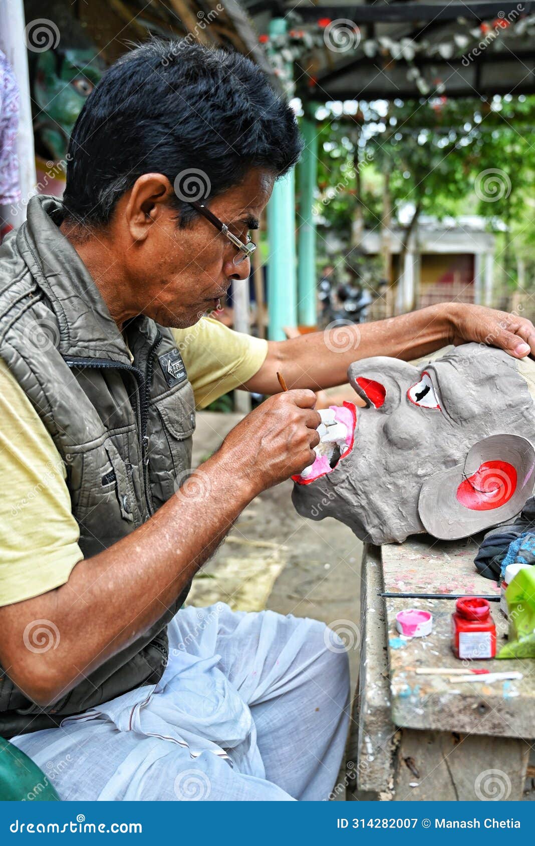 Art of Mask Making Majuli Jorhat Assam Editorial Photography - Image of ...