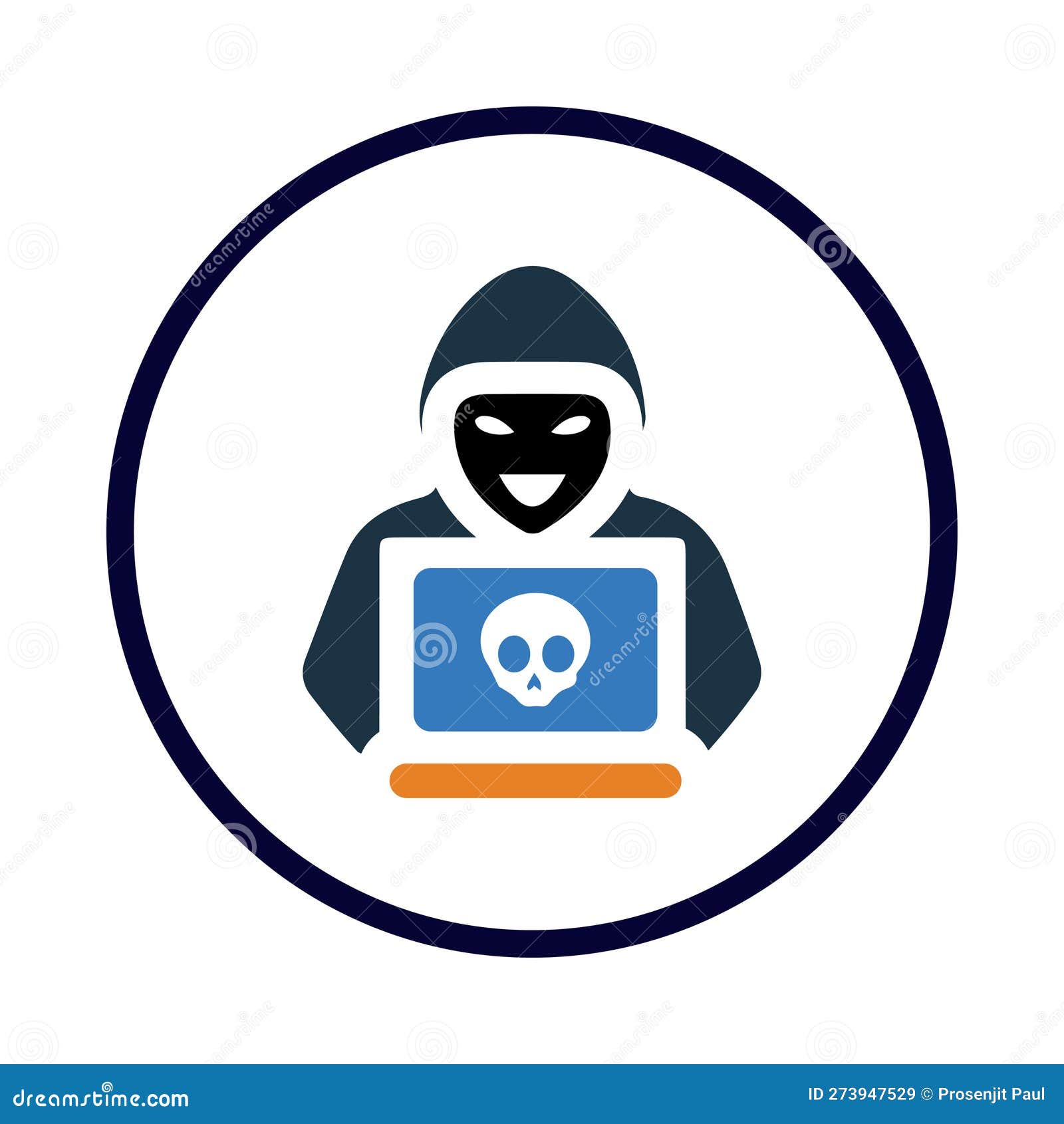 Mask, Man, Head, Computer, Software, Hacker, Computer Hacker Icon Stock Vector - Illustration of ...