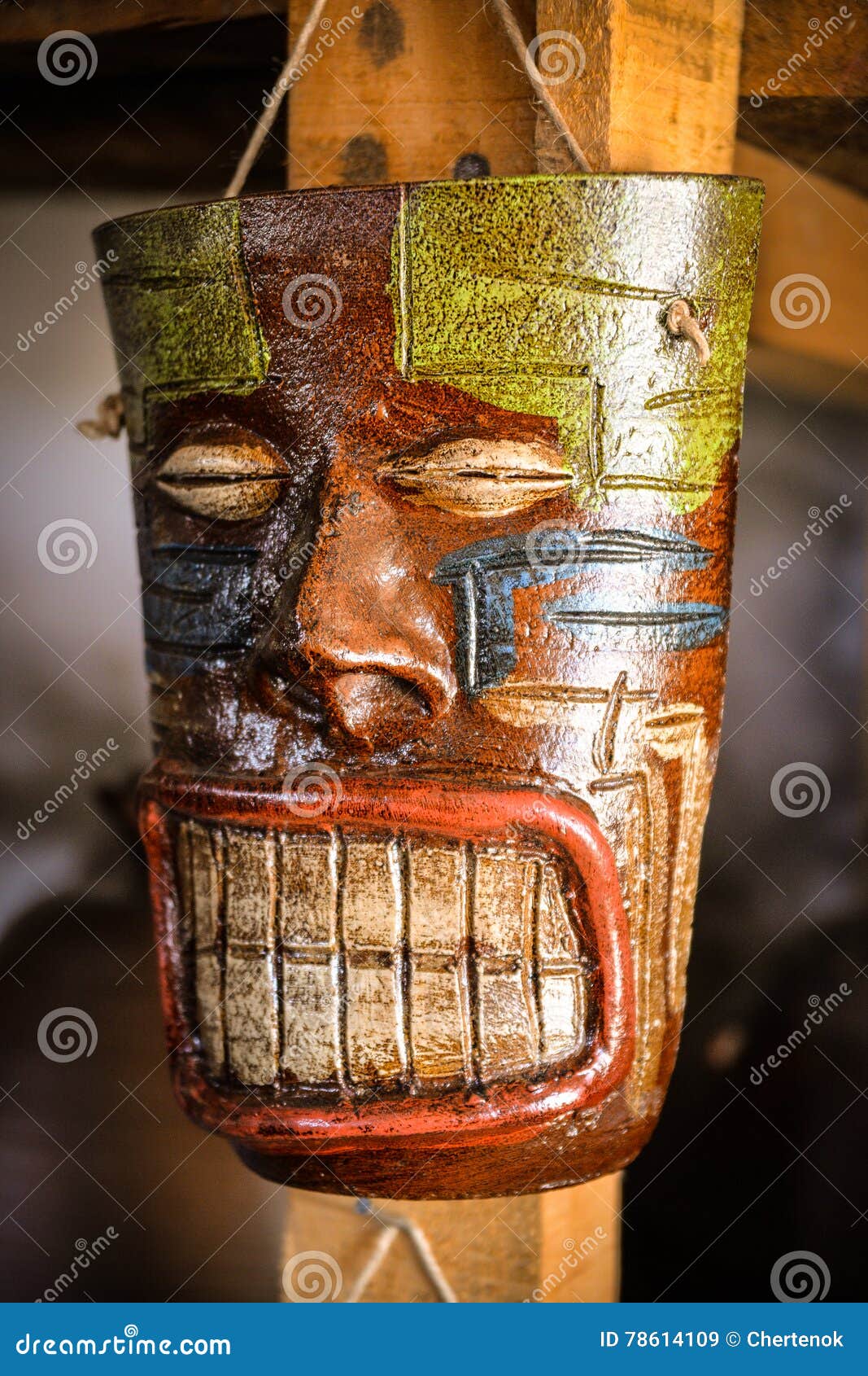 Mask of the Mapuche people stock image. Image of people - 78614109